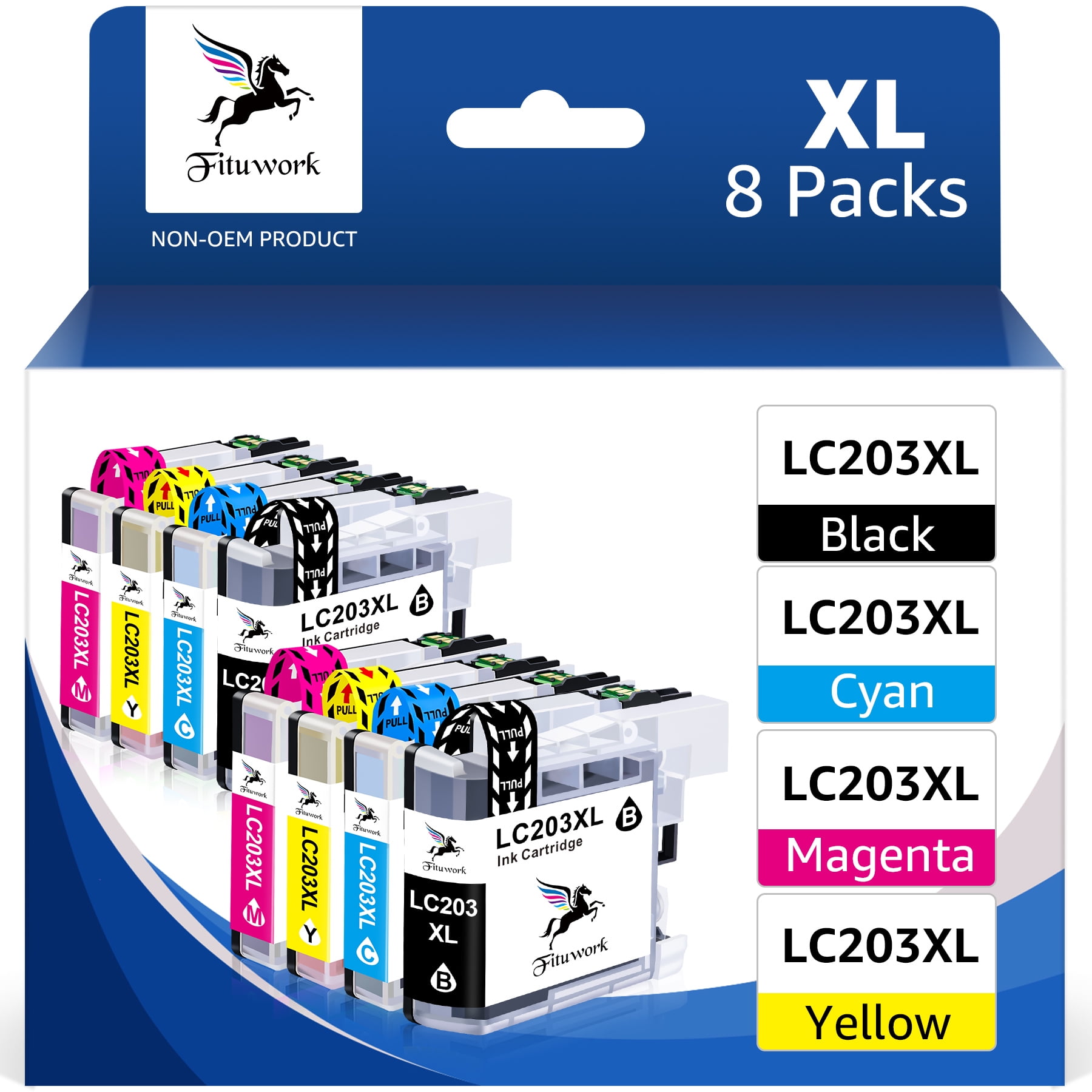 LC203 LC201 LC203XL Ink Cartridges Compatible for Brother LC203 Ink ...