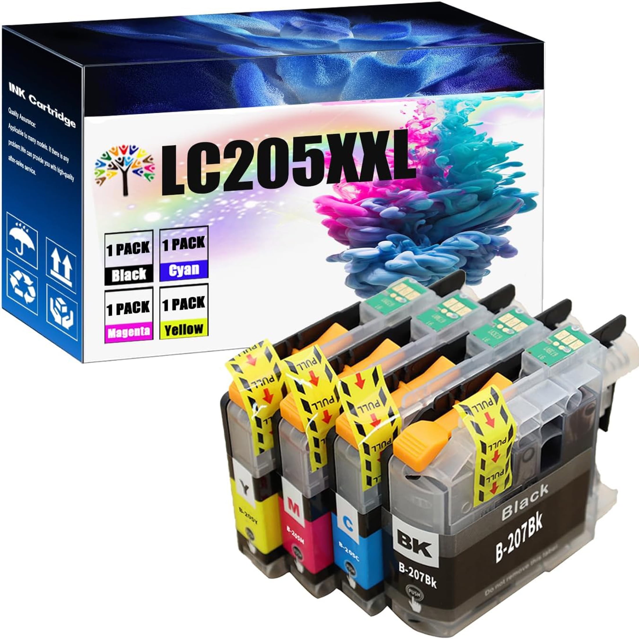 LC205XXL Ink Cartridges Replacement for Brother LC205XXL LC207XXL LC ...
