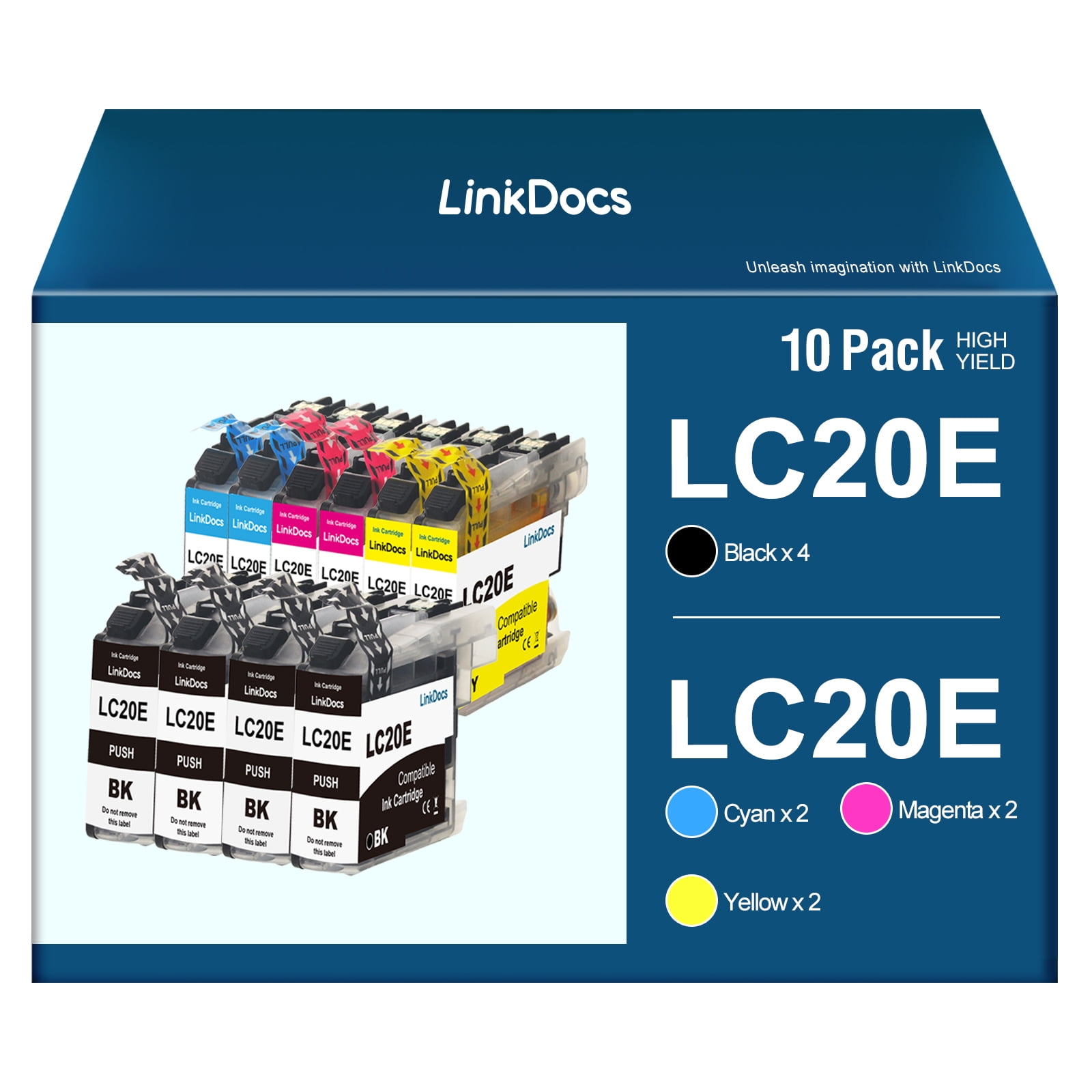 LC20E XXL Ink Cartridges Super High Yield Replacement for Brother LC20E ...