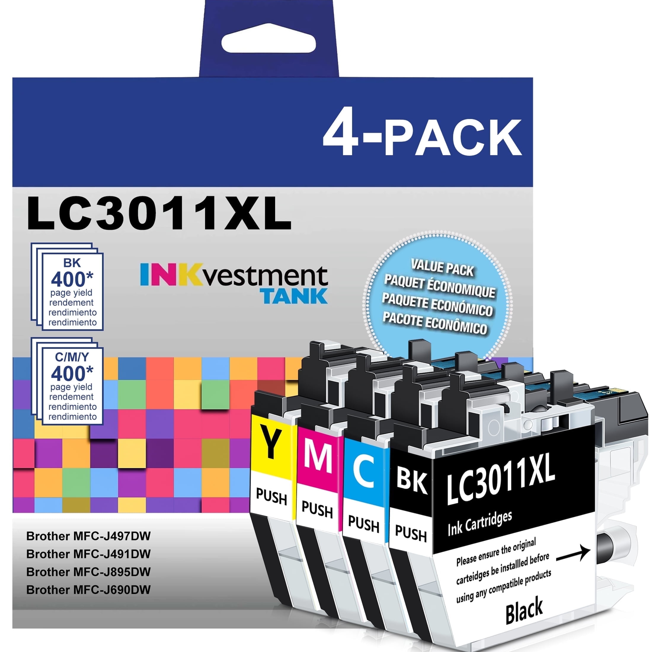 LC3011XL Ink Compatible for Brother LC3011 LC3013 Ink Cartridges for ...