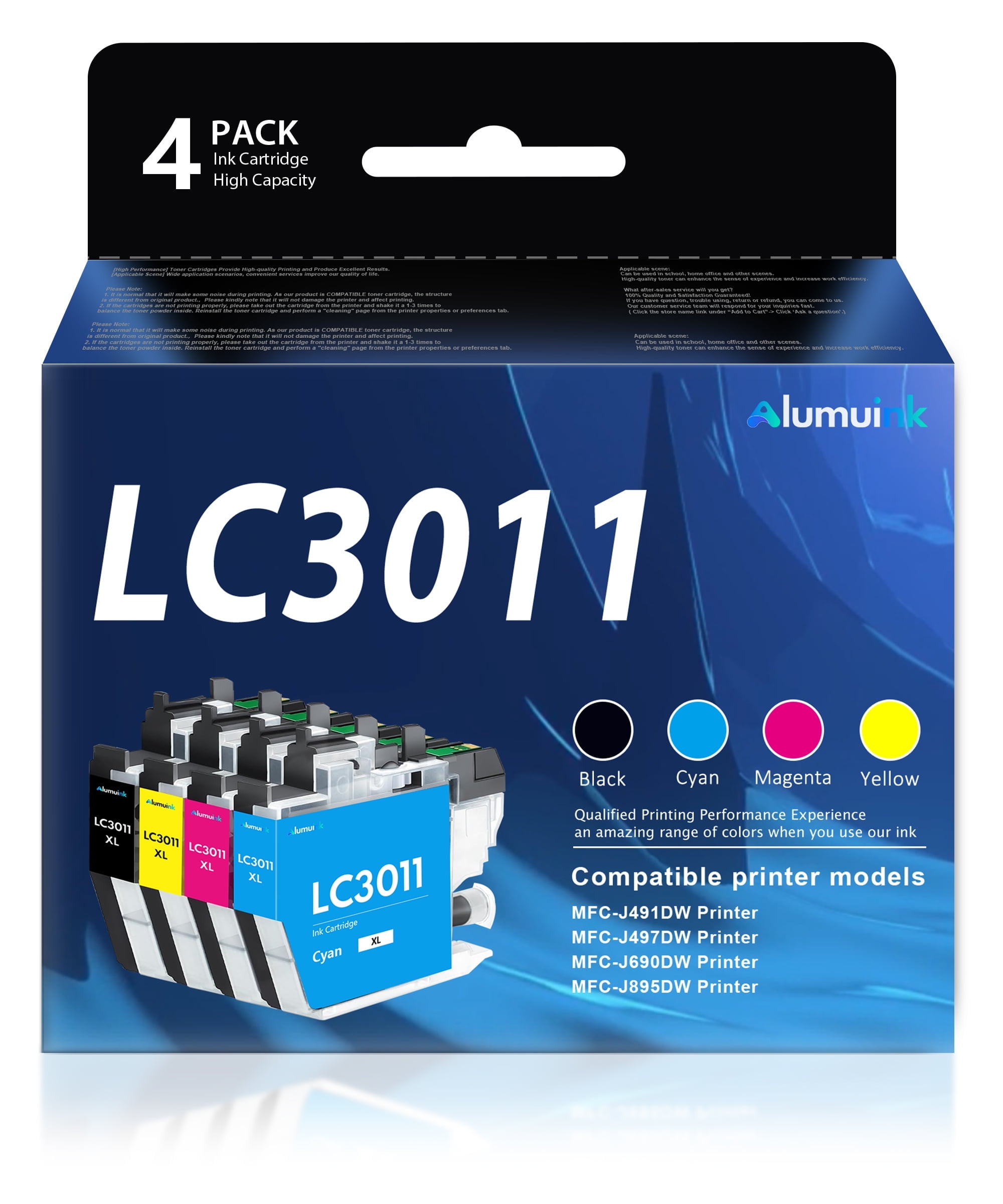 LC3011XL Ink Cartridge (1Black/1Cyan/ 1Yellow/1Magenta) 4Pack ...