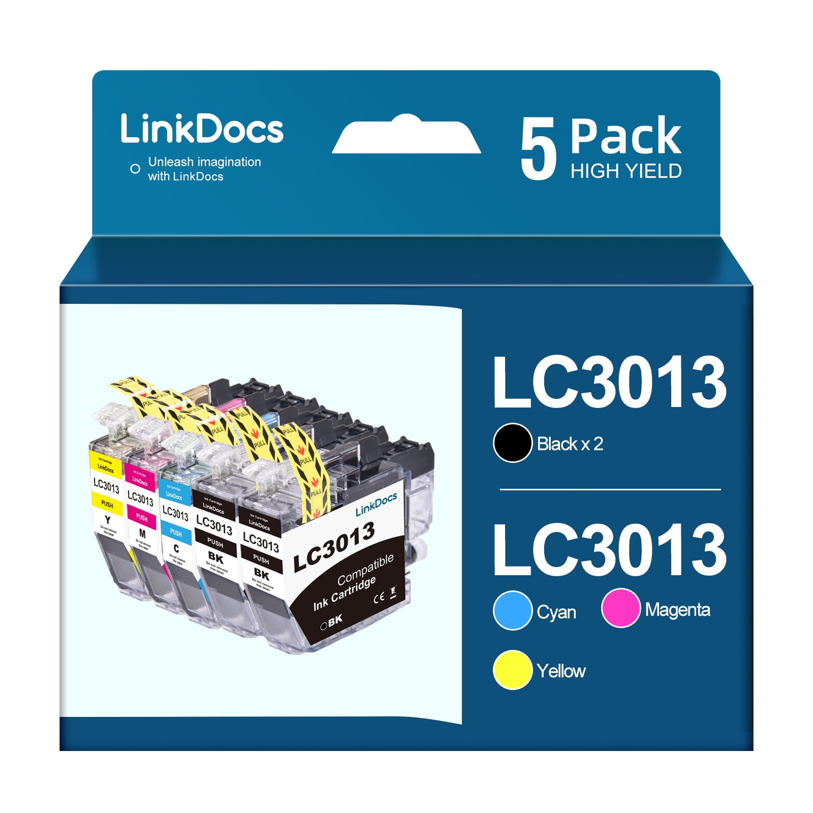 LC3013 High Yield Ink Cartridges Replacement for Brother LC3013 LC3011 ...