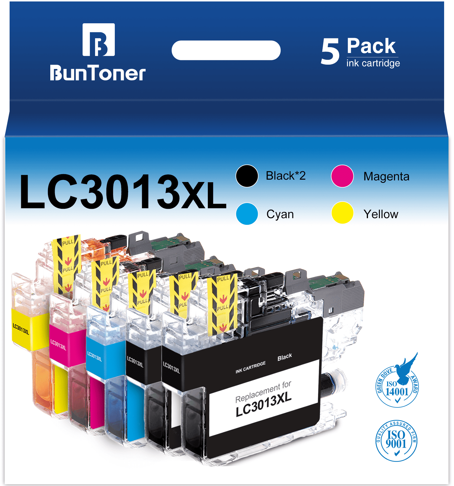Brother LC3013 Ink Cartridges for MFC-J491DW/J497DW/J895DW/J690DW (2 ...
