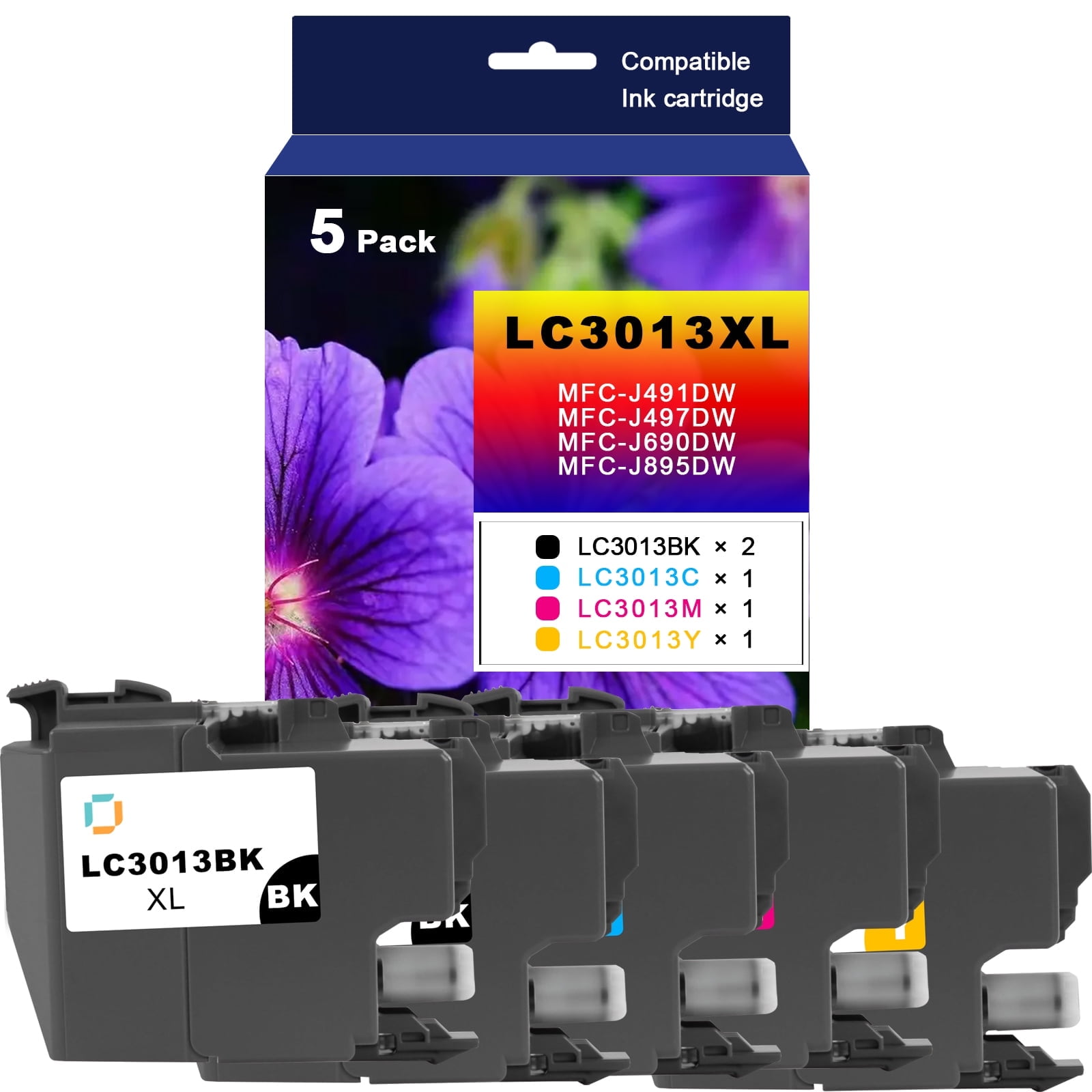LC3013XL High Yield Ink Cartridge Replacement Compatible for Brother ...