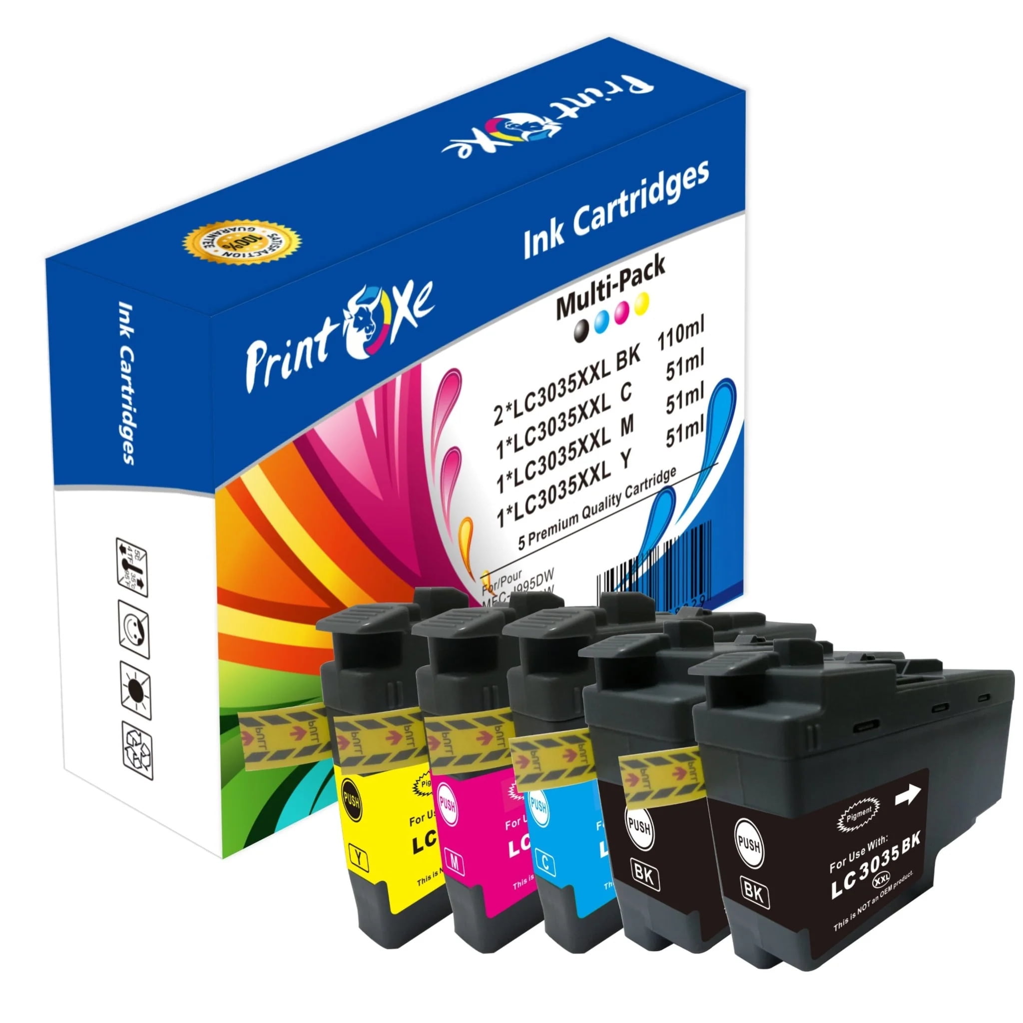 LC3035 XXL Compatible Set + BLK Ink Cartridges LC 3035 High Yield for ...