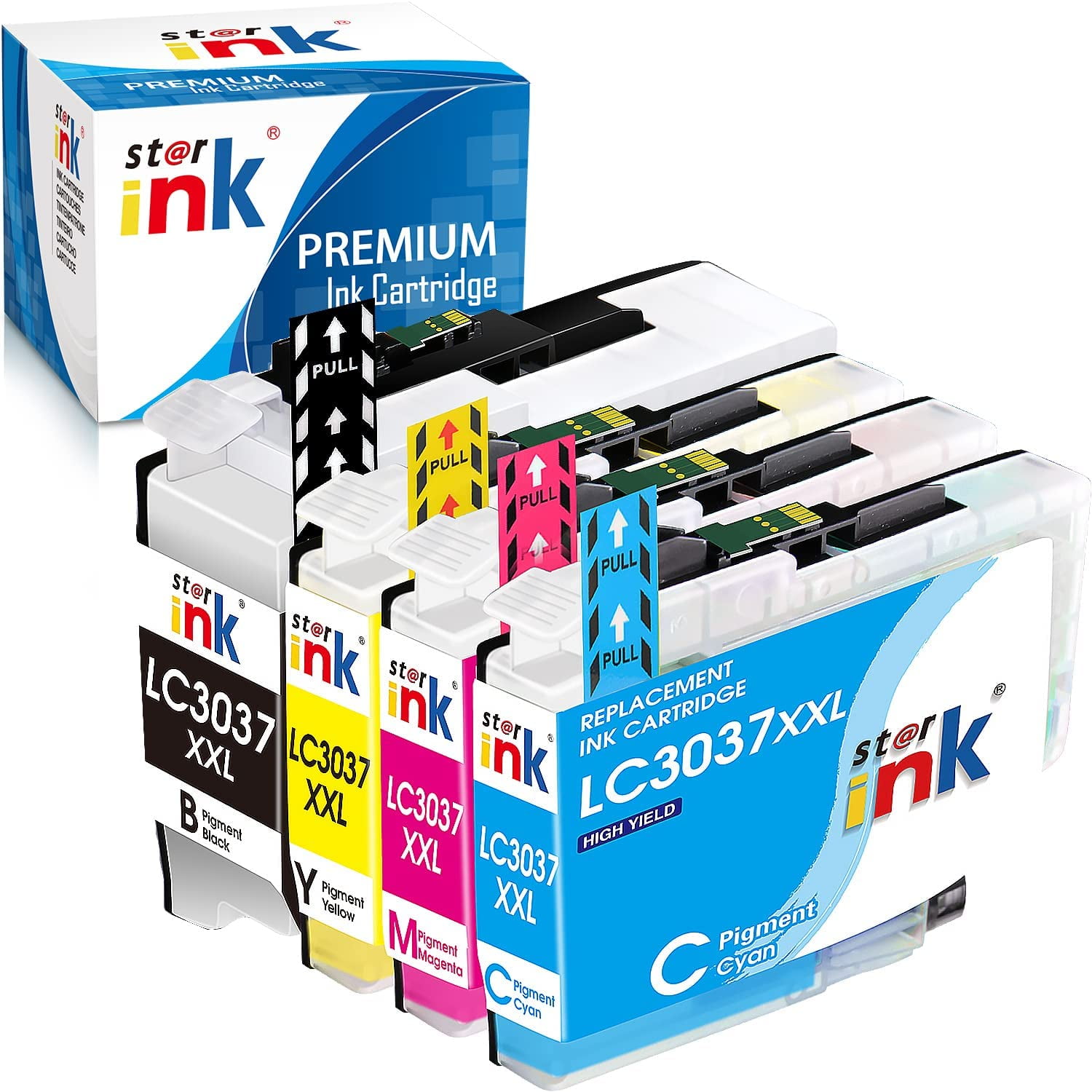 LC3037 Ink Cartridges Replacement for Brother LC3037 LC3037XXL LC3039 ...