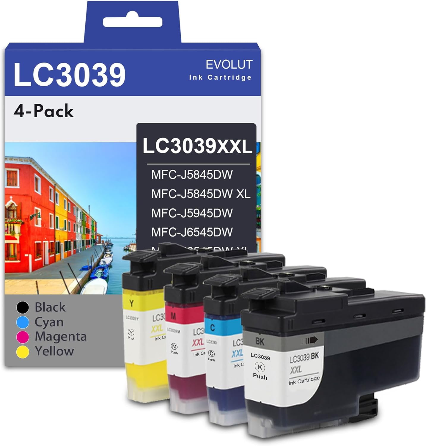 LC3039 Super High Yield Ink Cartridge(4-Pack, 1BK/1C/1M/1Y) - LC3039XXL ...