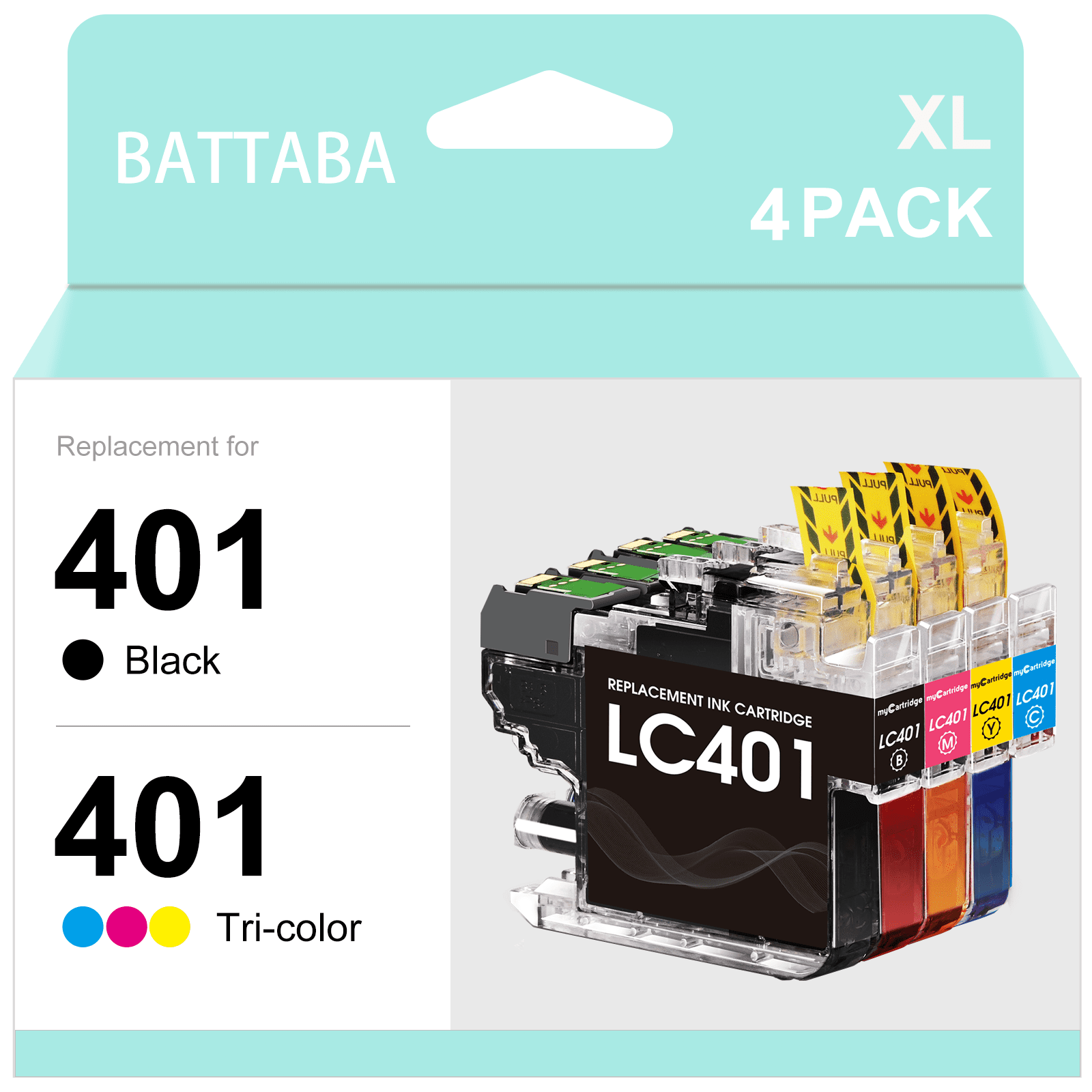 LC401 Ink Cartridge for Brother LC401 Ink for MFC-J1170DW MFC-J1010DW ...