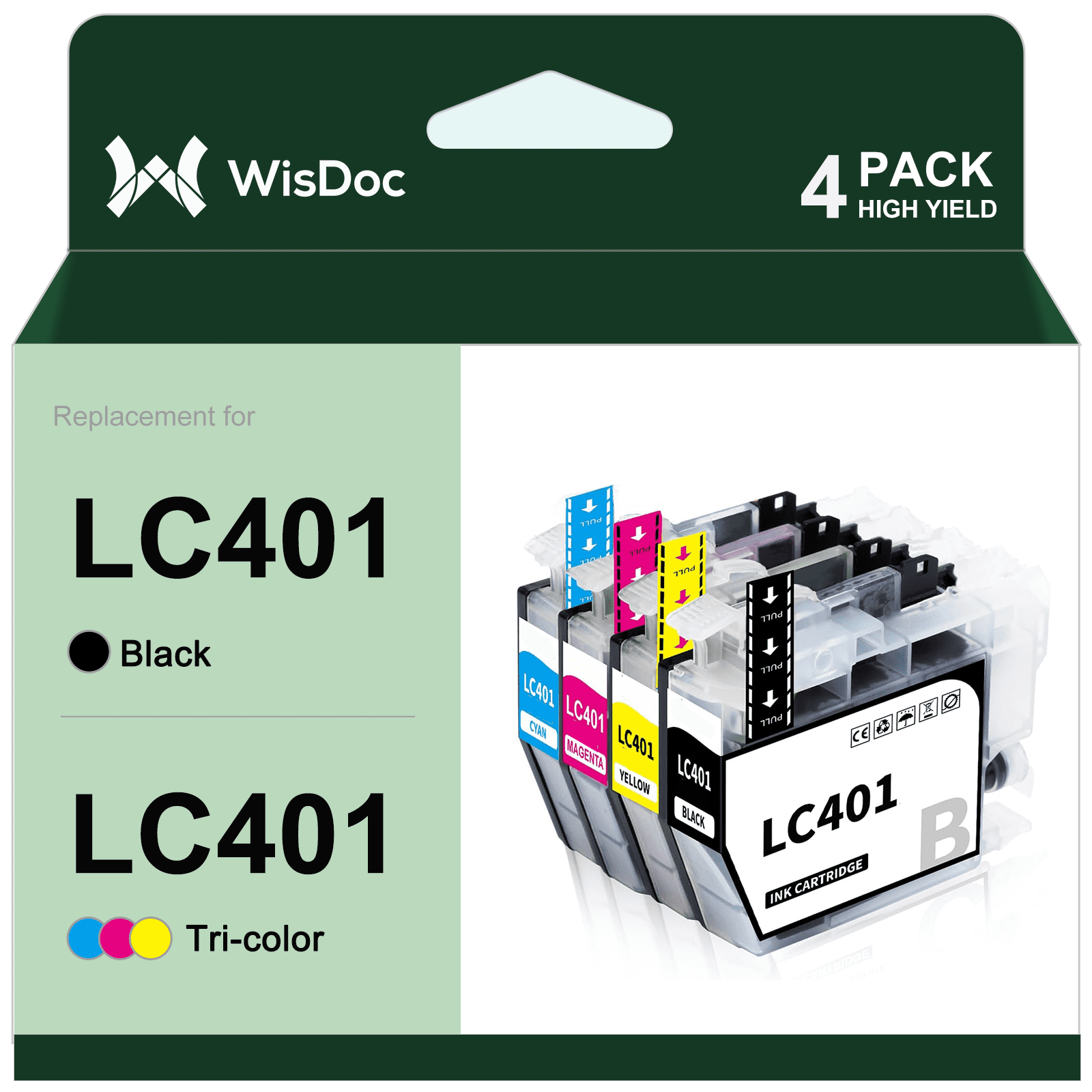 LC401 Ink Cartridge for Brother LC401 Ink for MFC-J1170DW MFC-J1010DW ...