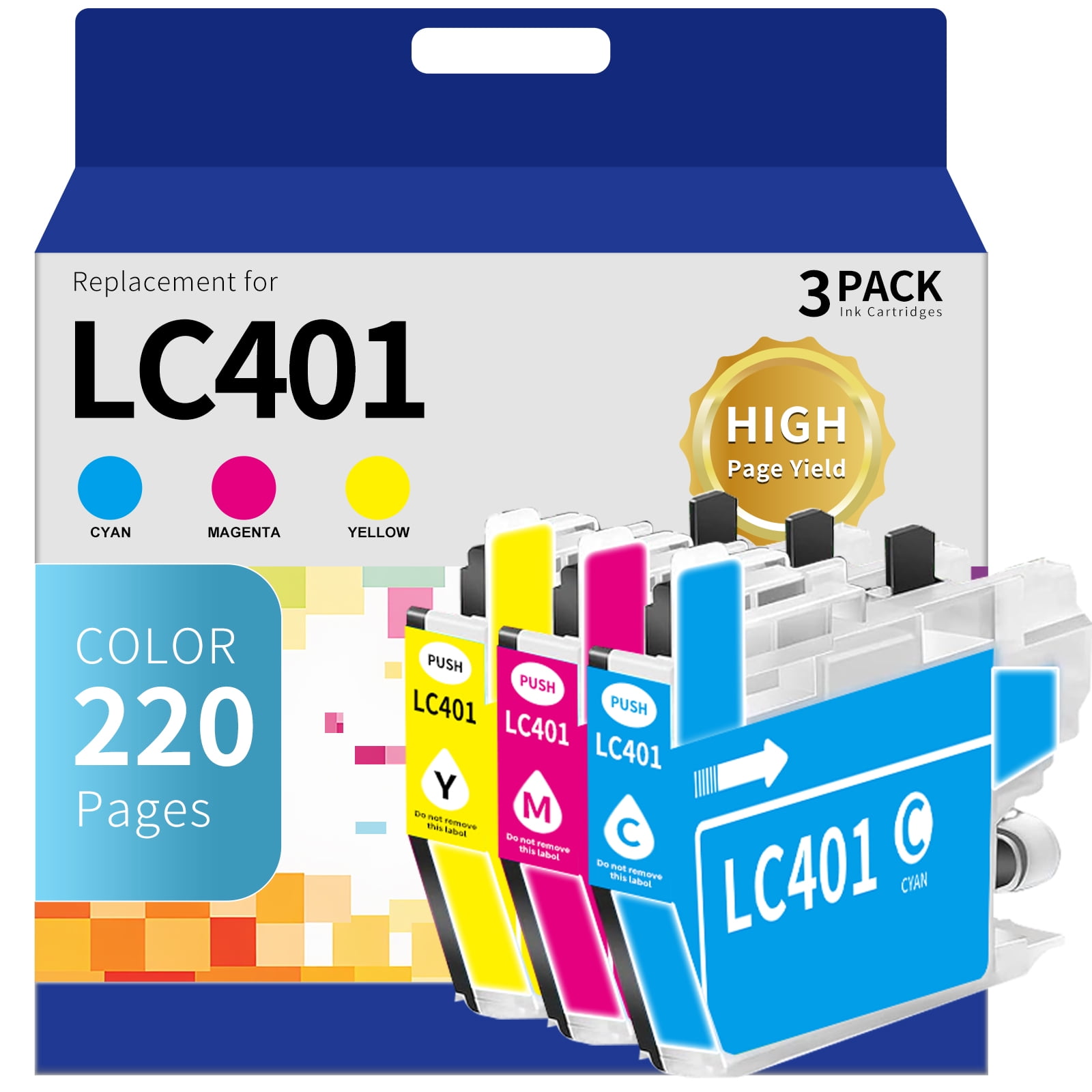LC401 Ink Cartridge for Brother LC401 LC-401 LC401XL LC-401XL for MFC ...