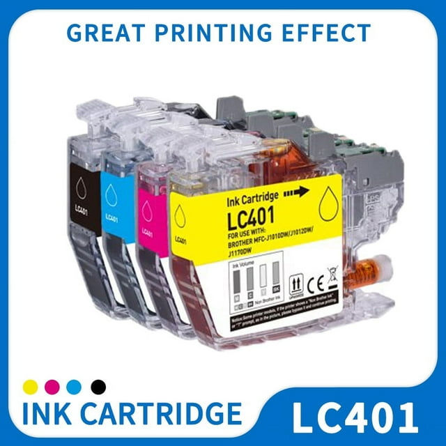 LC401 Ink Cartridge for Brother LC401 LC-401 LC401XL for MFC-J1010DW ...