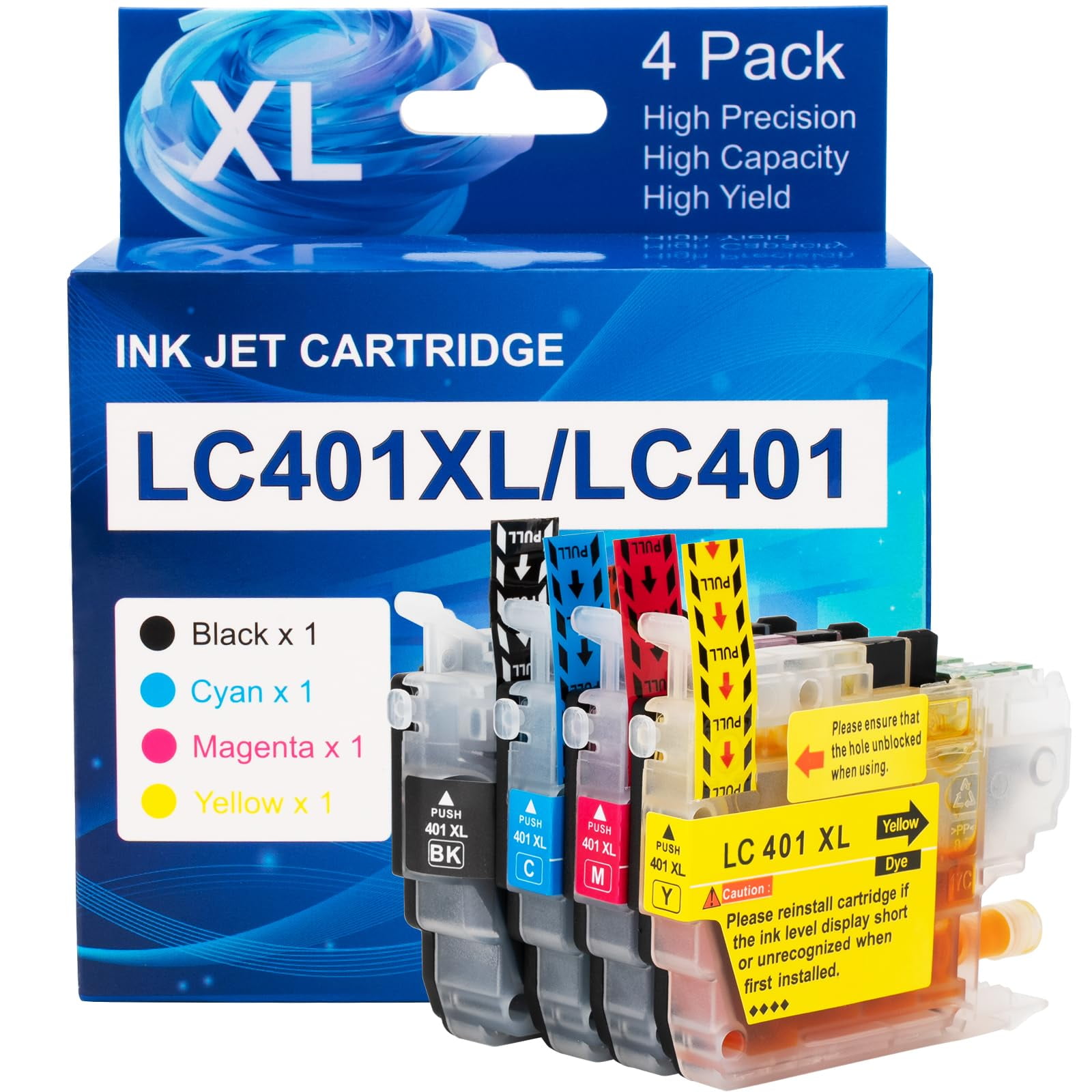 LC401 LC401XL MFC-J1010DW Ink Cartridges Compatible for Brother Printer ...