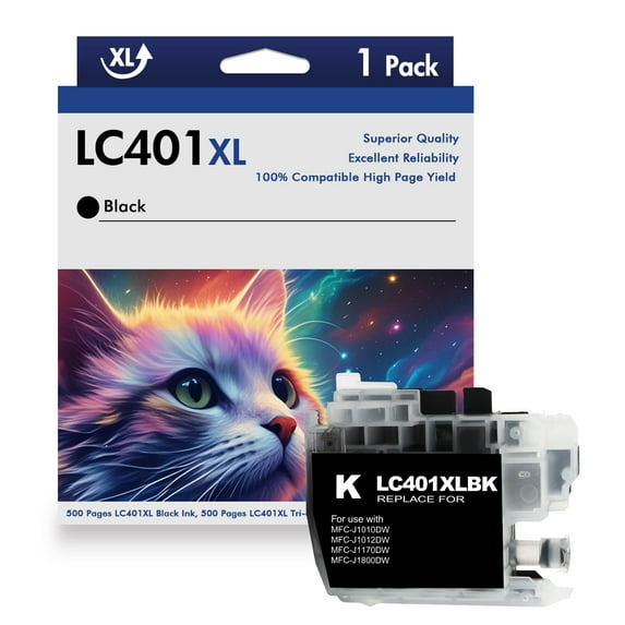 LC401XL High Yield Black Ink Cartridge Compatible for Brother lc401 ...