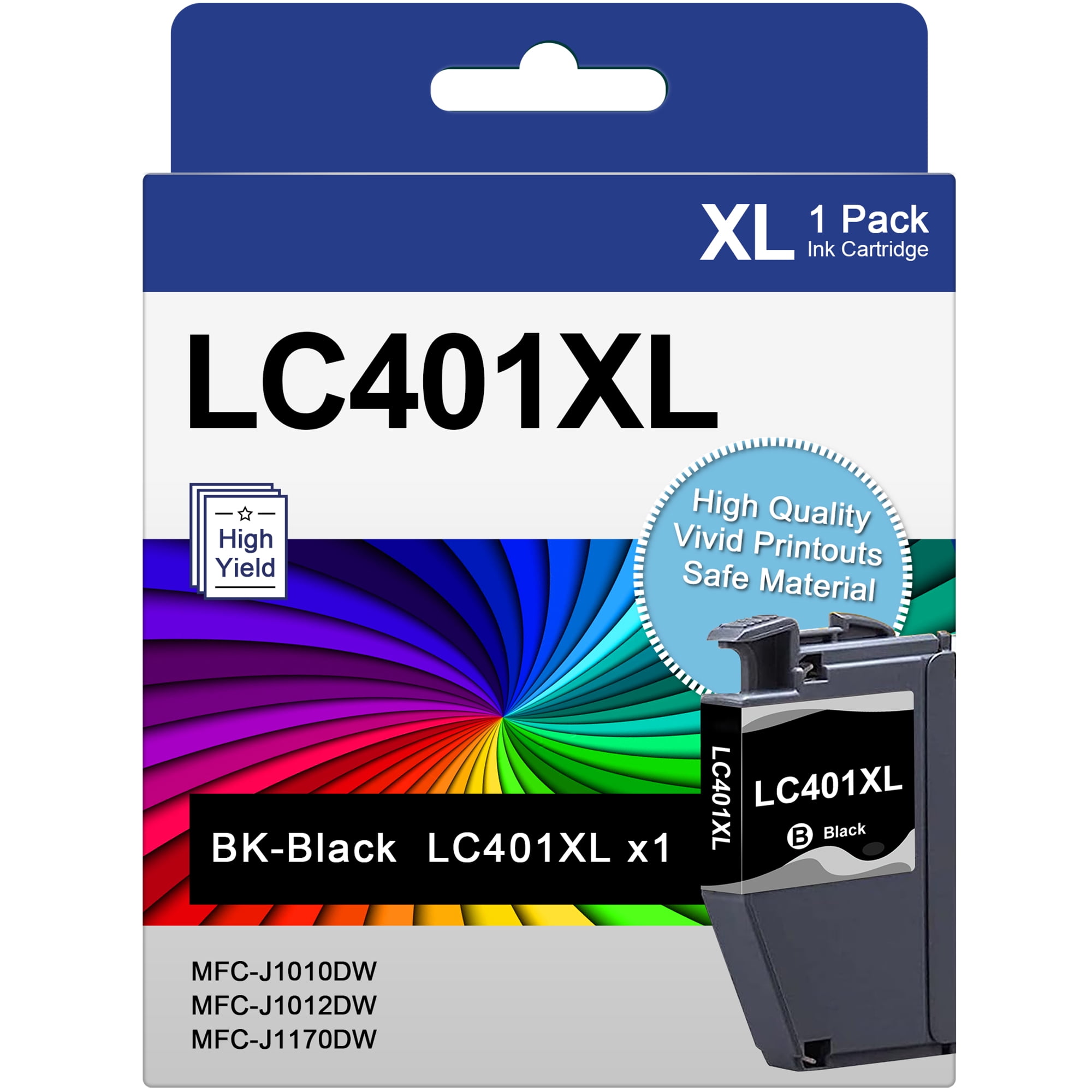 LC401XL High Yield Black Ink Cartridge for Brother LC401XL LC401BK ...