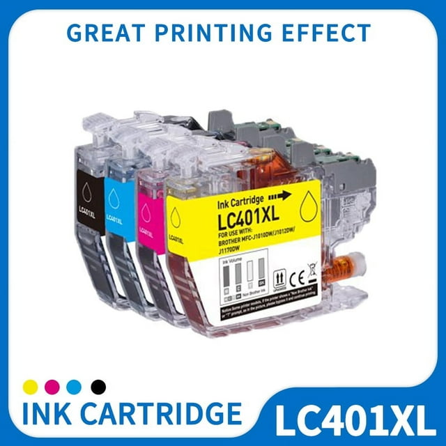 LC401XL Ink Cartridge for Brother LC401 LC-401 LC401XL for MFC-J1010DW ...