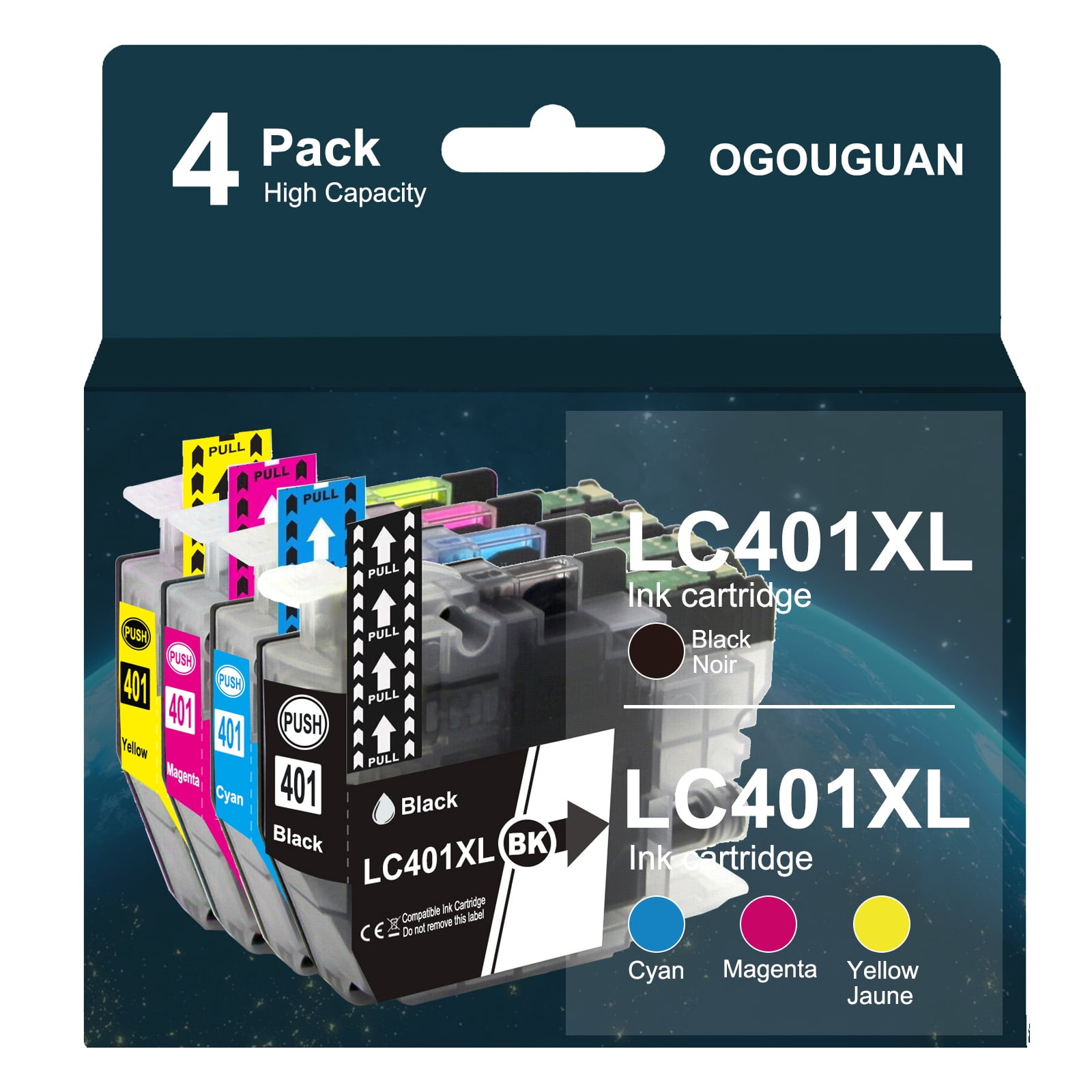 LC401XL Ink Cartridge for Brother LC401 LC401XL for Brother Printer ...
