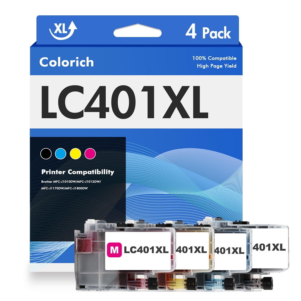 LC401XL LC401 Ink Cartridges Compatible for Brother MFC-J1010DW Printer ...