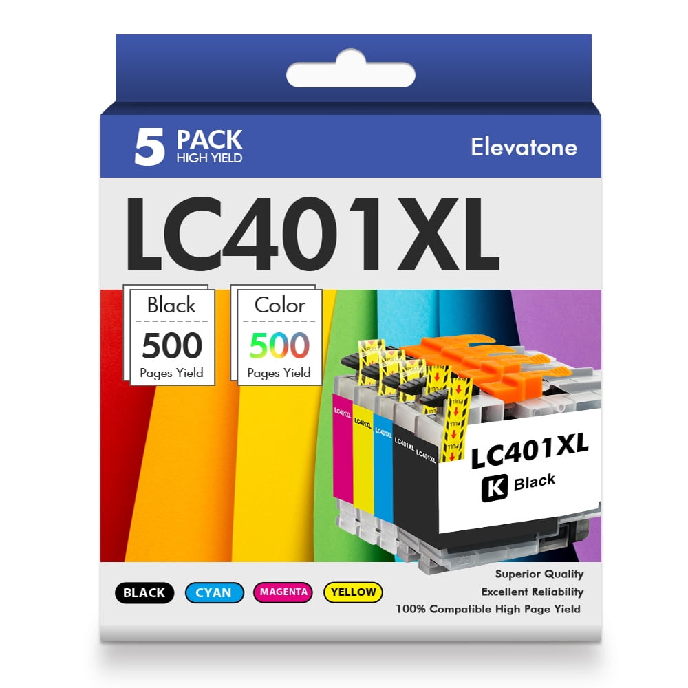 LC401XL LC401 Ink Cartridges Compatible for Brother MFC-J1010DW Printer ...
