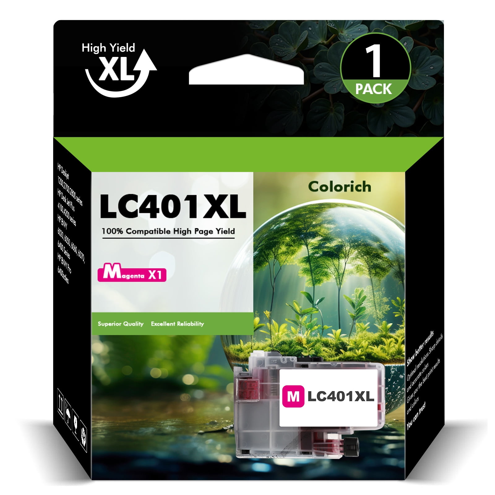 LC401XL LC401 MFC-J1010DW Ink Cartridges for Brother Printer 401XL LC ...