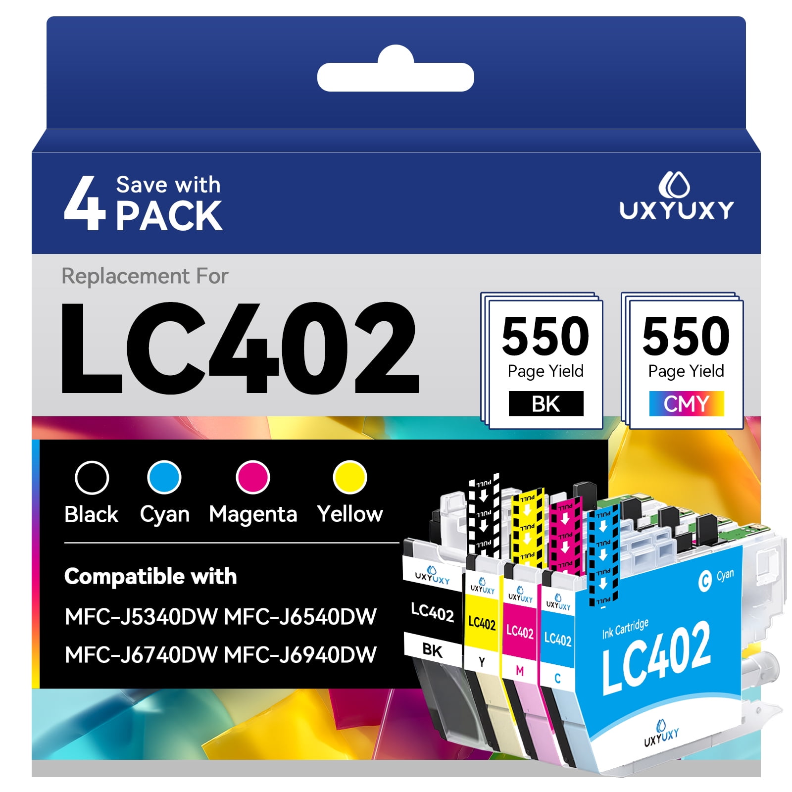 LC402 Ink Cartridge for Brother LC402 LC402XL for MFC-J5340DW MFC ...