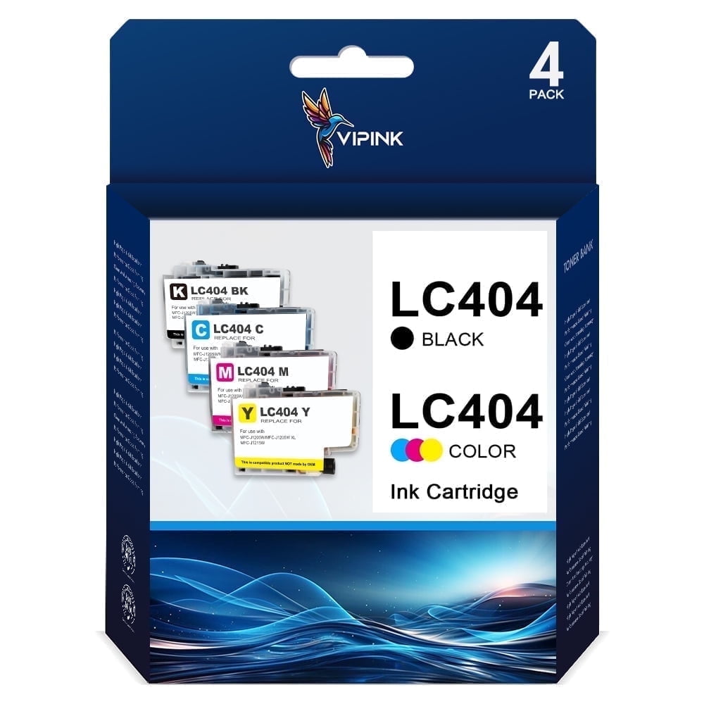 LC404 Ink Cartridge for Brother LC404 LC-404 Combo Work for Brother MFC ...