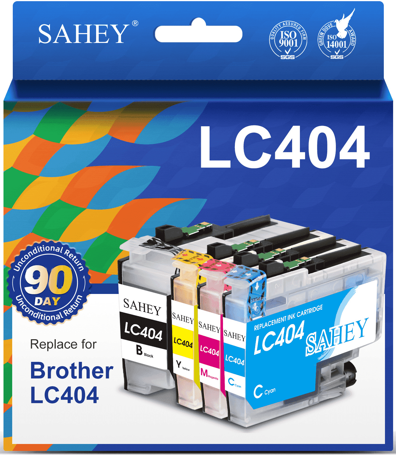 Sahey LC404 Ink Cartridge, Compatible for Brother MFC-J1205W, MFC ...