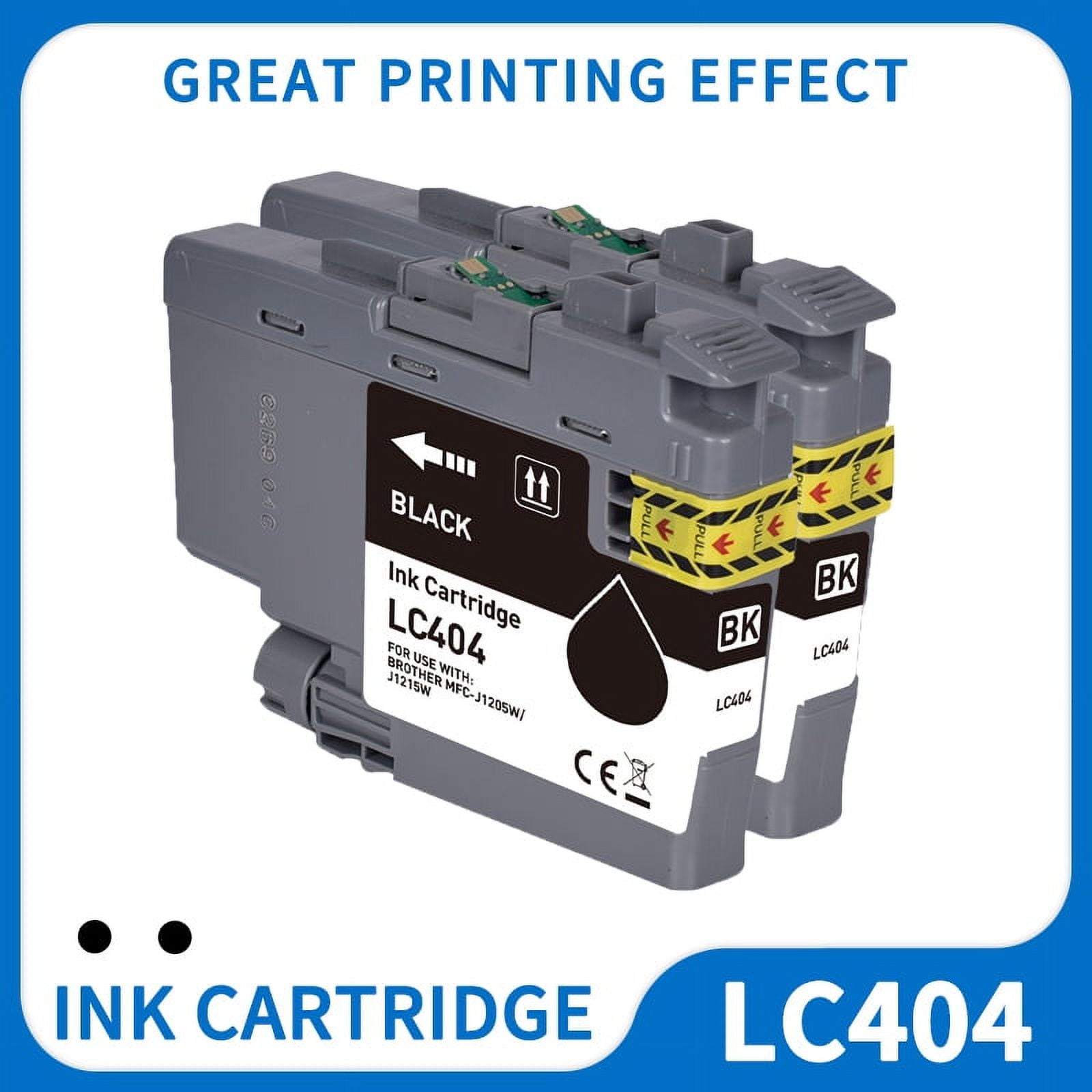 LC404 Ink Cartridge Replacement, Black, 2-Pack, Compatible with Brother ...