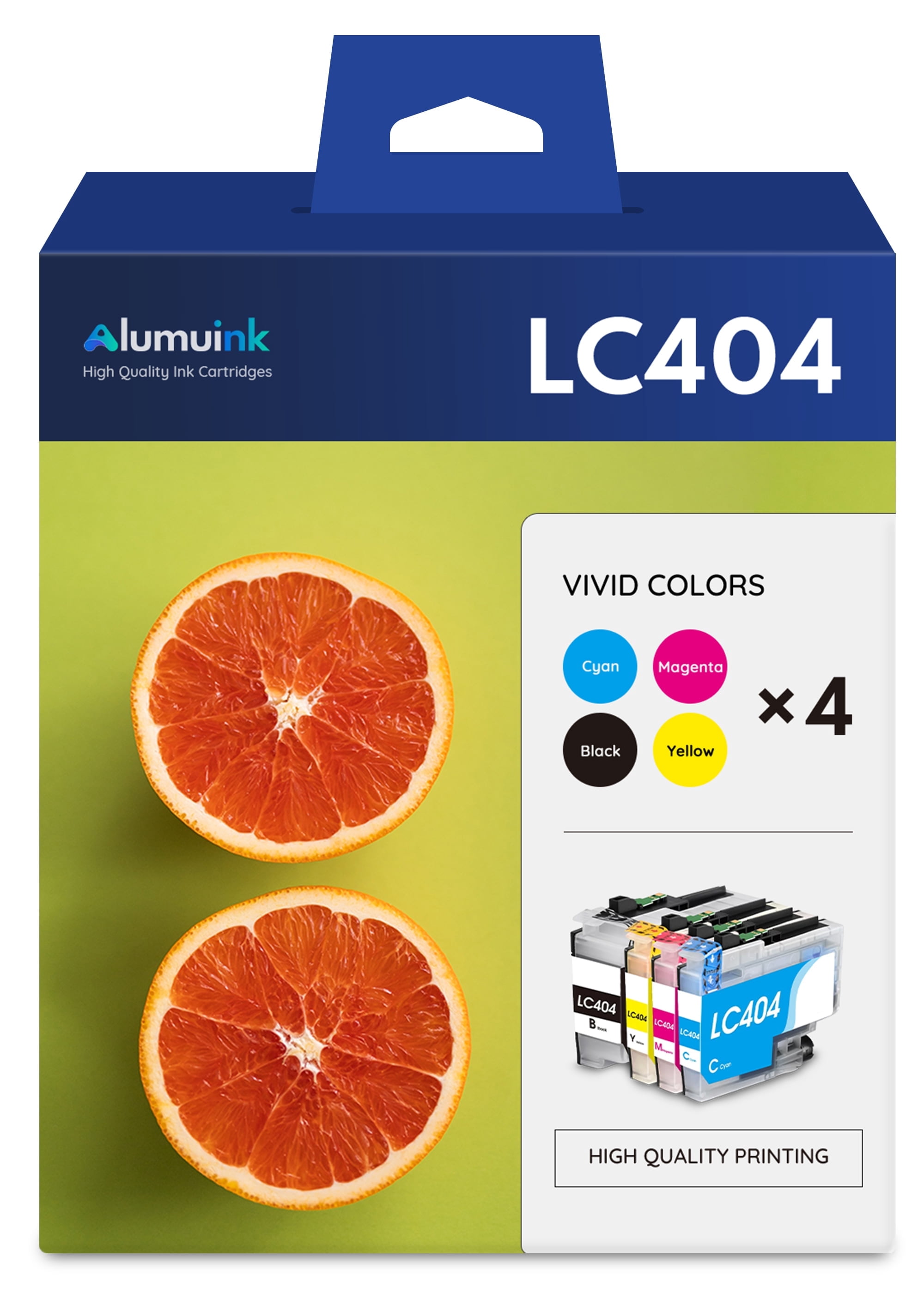 LC404 Ink Cartridges Black Cyan Magenta Yellow - Compatible for Brother ...