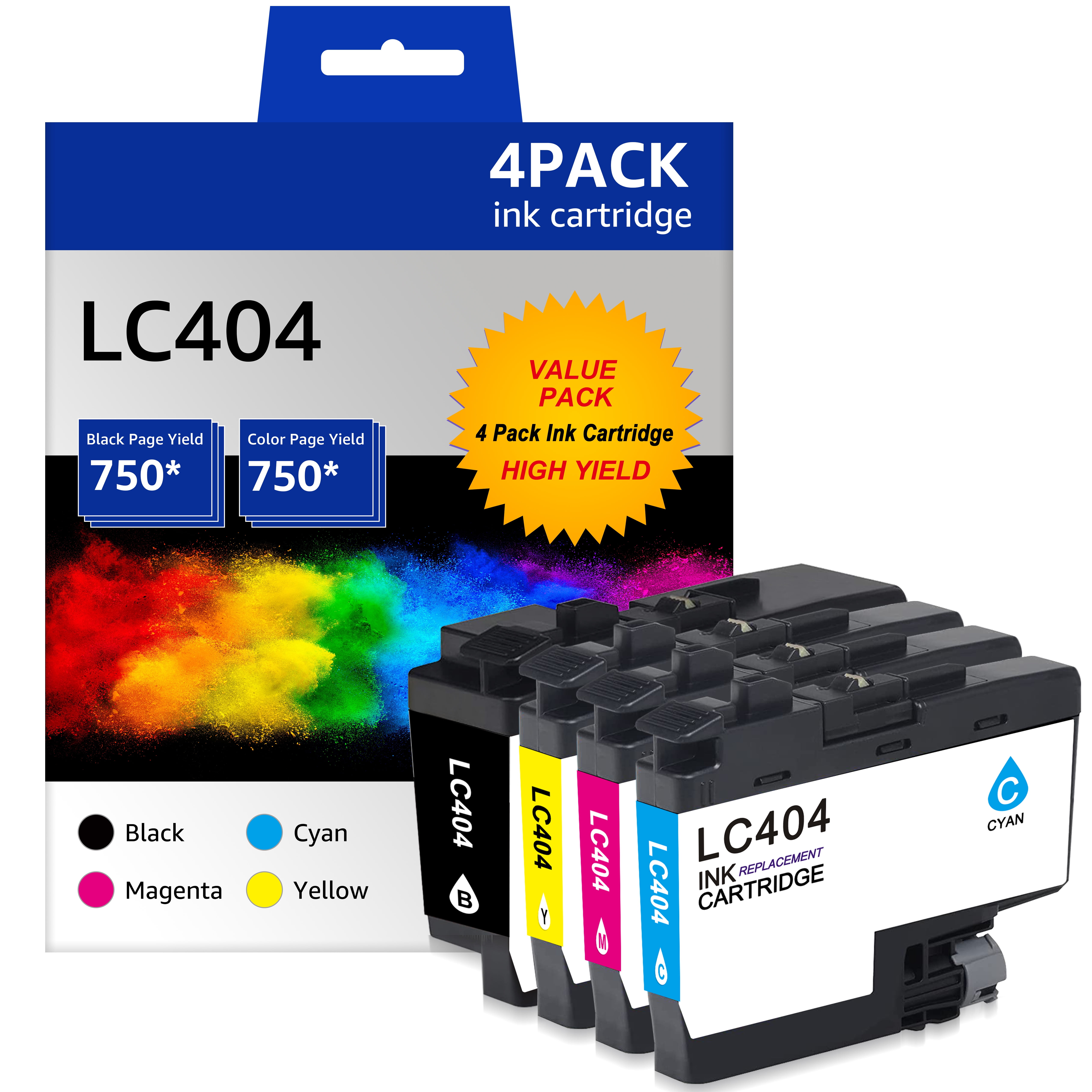 LC404 Ink Cartridges for Brother Printer for Brother LC404 Ink ...