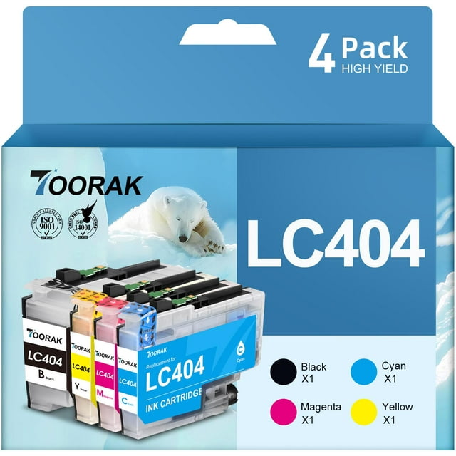 Brother LC404 Colored Ink Cartridges for MFC-J1205W, MFC-J1215W ...