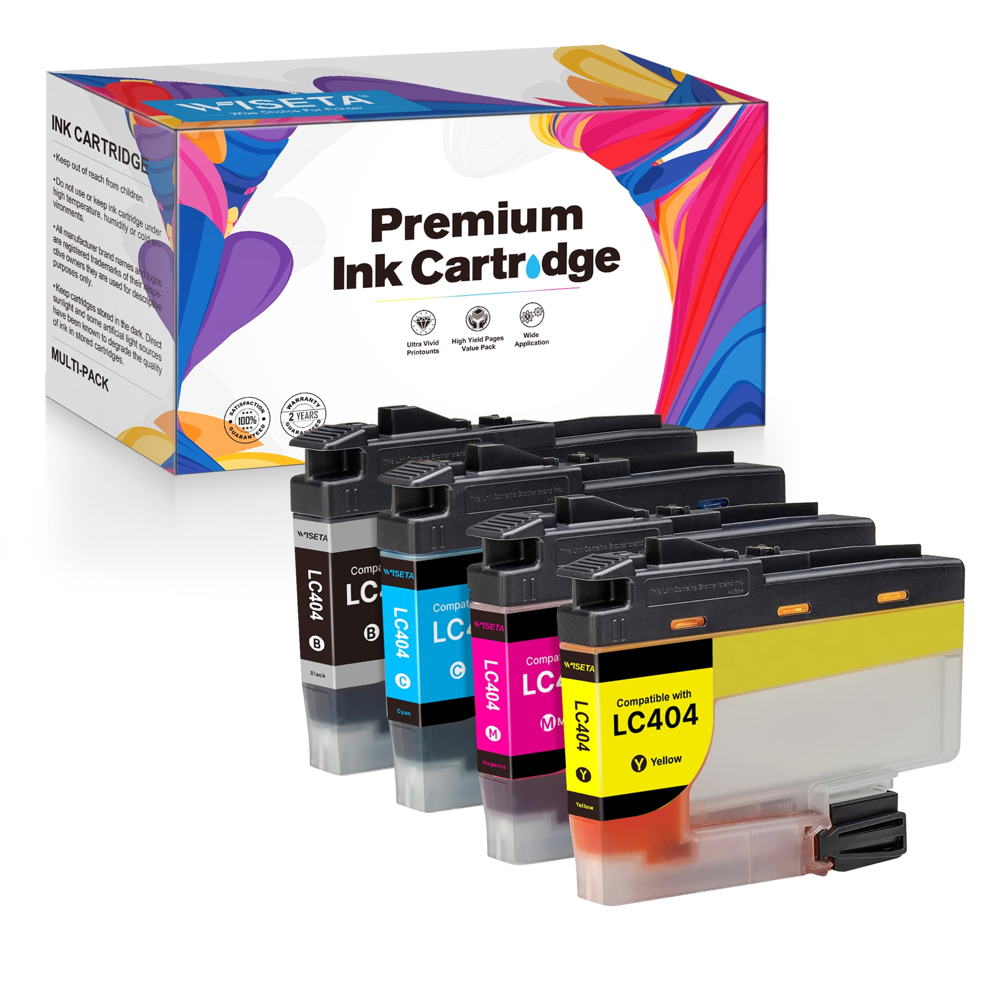 LC404 LC-404 Ink Cartridges Compatible for Brother LC404 LC404BK to Use ...