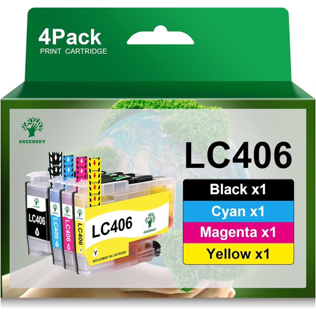 LC406 Ink Cartridges for Brother LC406 LC406BK Compatible for Brother ...