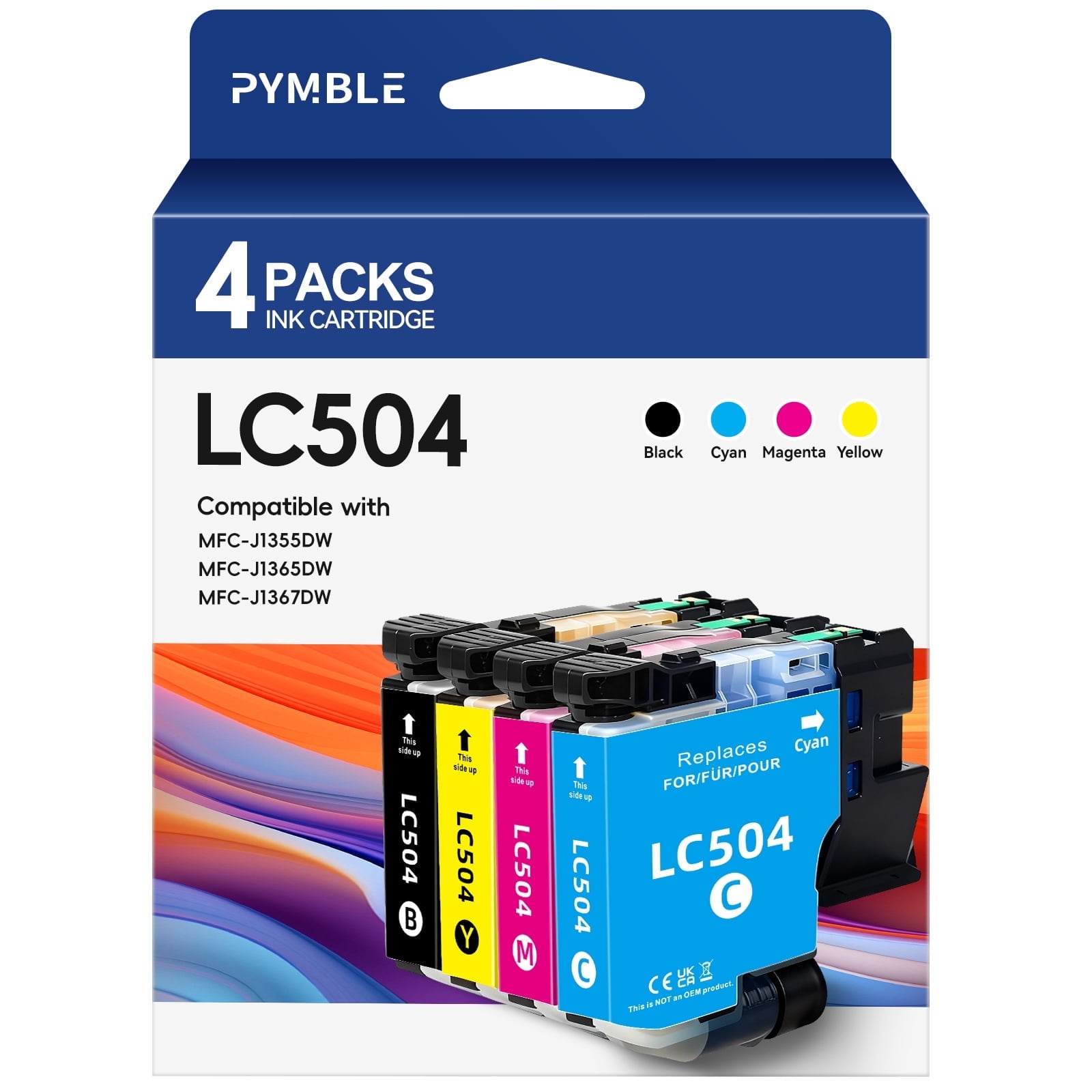Brother LC406 Ink Cartridges 4-Pack for MFCJ-J4335DW, MFC-J4345DW, MFC ...