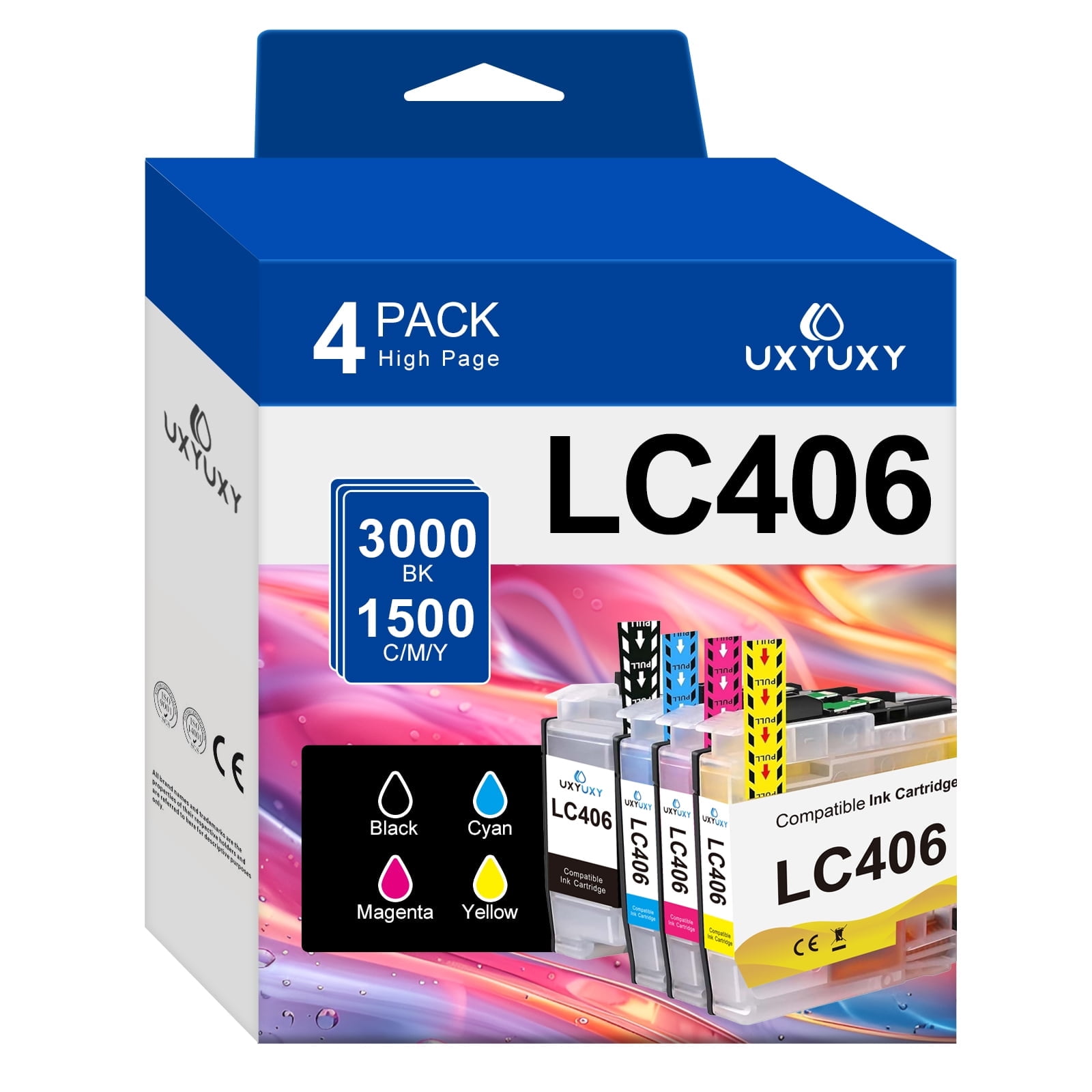 LC406 Ink Cartridges for Brother LC406 for MFC-J4335DW MFC-J4335DW XL ...