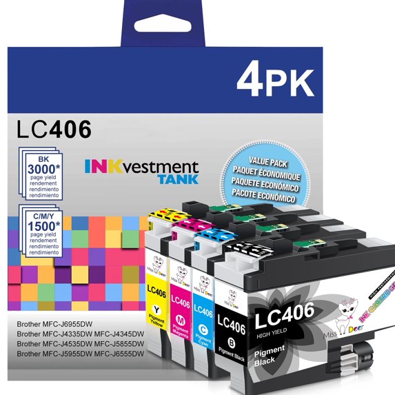 LC406 Ink Cartridges Compatible for Brother LC406 Ink Cartridge for MFC ...