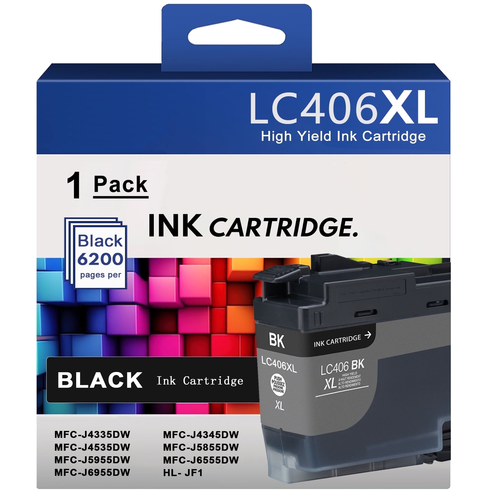 Drwn LC406XLBK High Capacity Ink Cartridge, Black, 1-Pack, Compatible ...