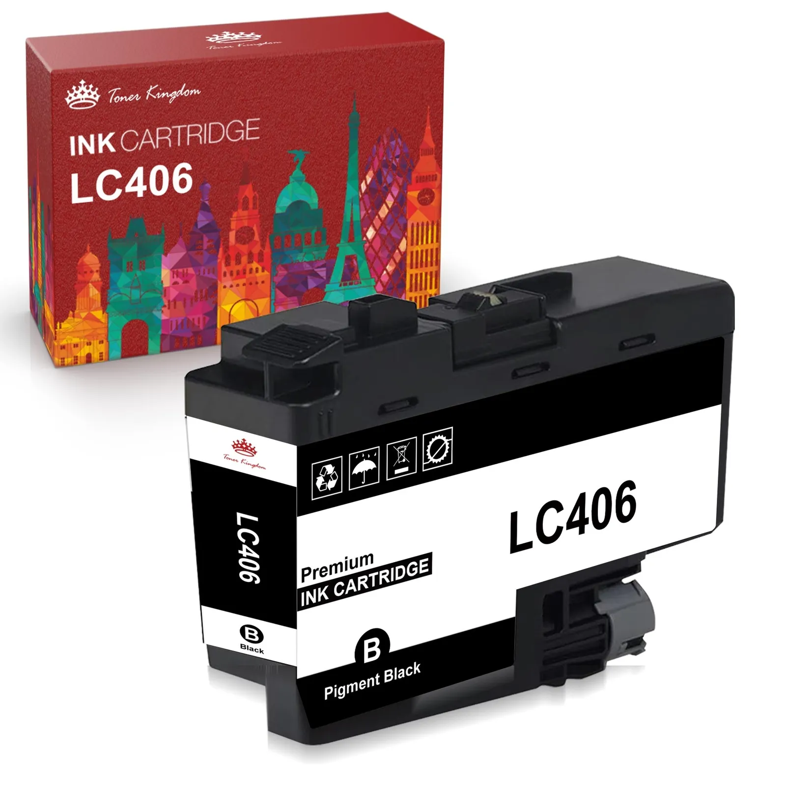 LC406 LC-406 Black Ink Cartridge for Brother MFC-J4335DW MFC-J4535DW ...