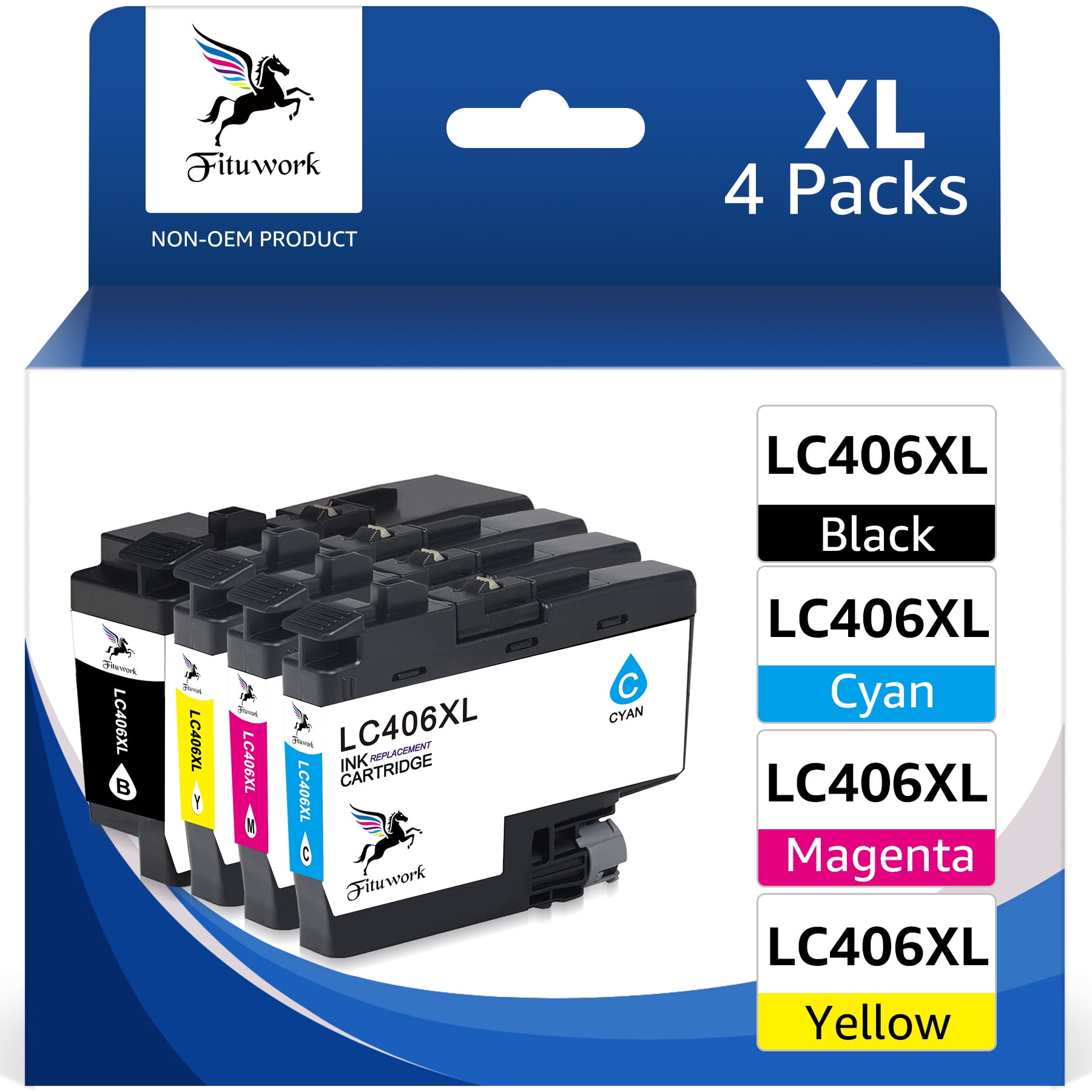 Brother LC406XL High Yield Ink Cartridges for MFC-J4535DW, MFC-J5855DW ...