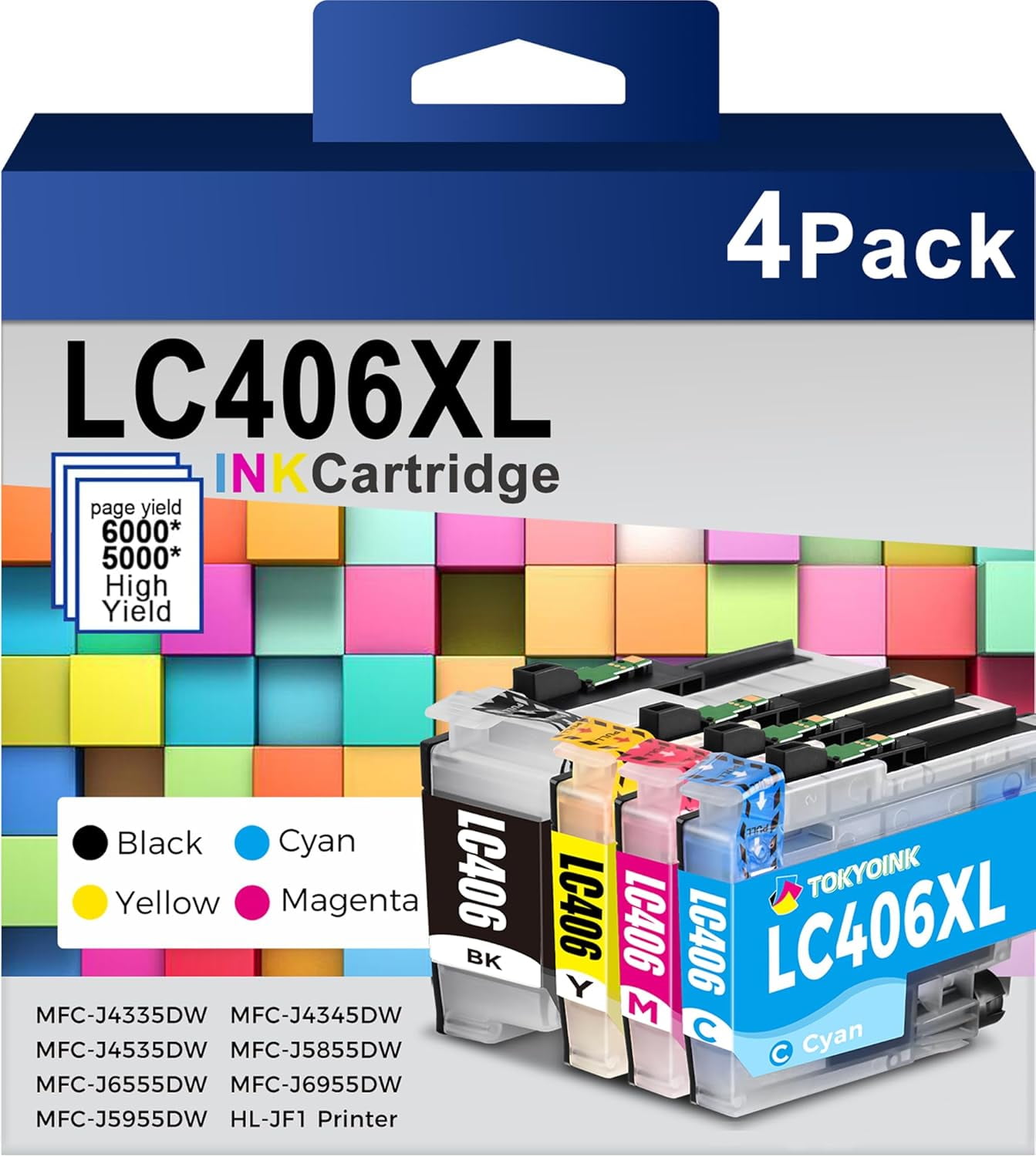 LC406XL Ink Cartridges Replacement for Brother LC406 LC 406 XL Ink ...