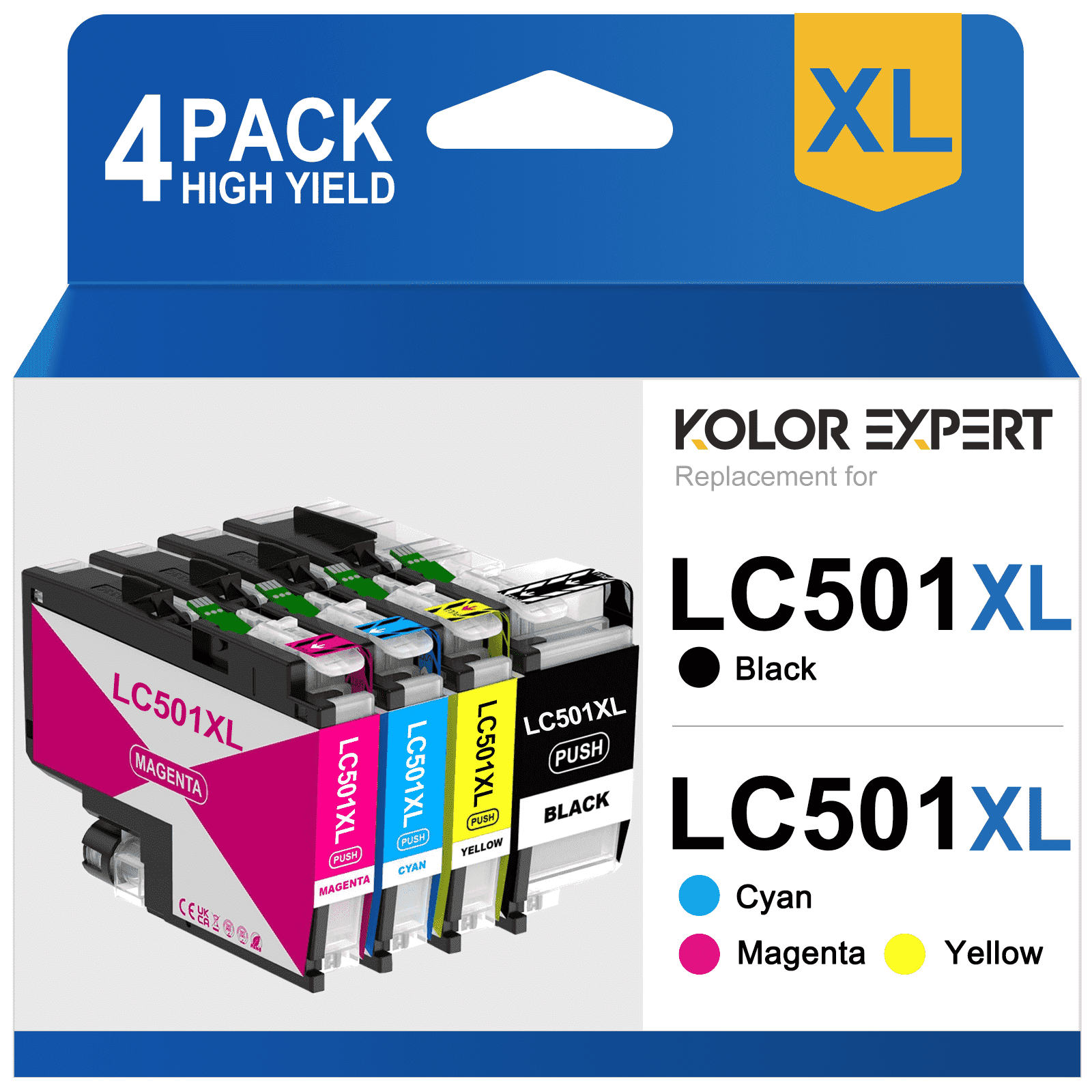 LC501XL Ink Cartridges for LC501XL LC501 brother ink for Brother MFC ...