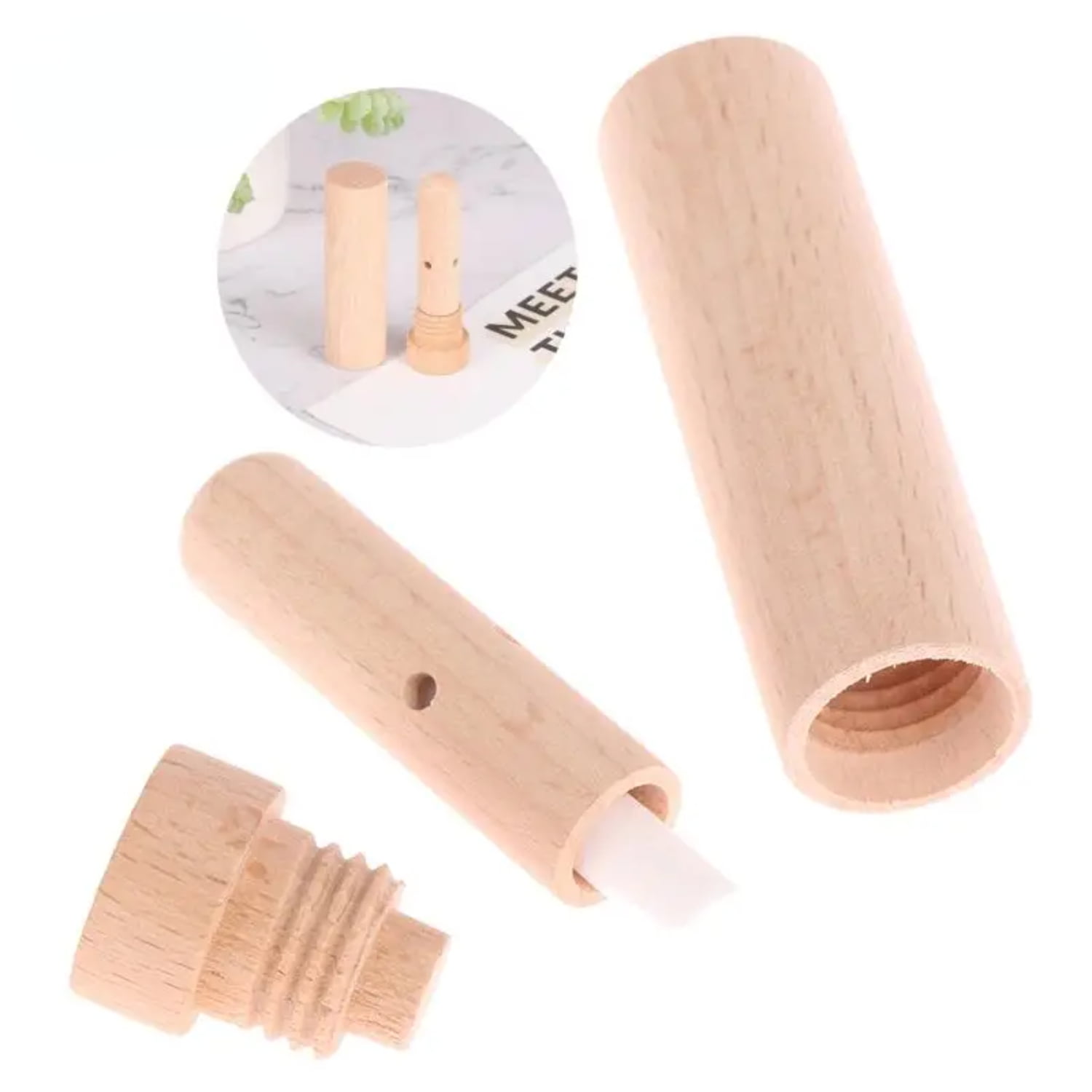 LCANCN 1pc Essential Oil Wood Diffuser Inhaler With Wicks Nebulizer ...