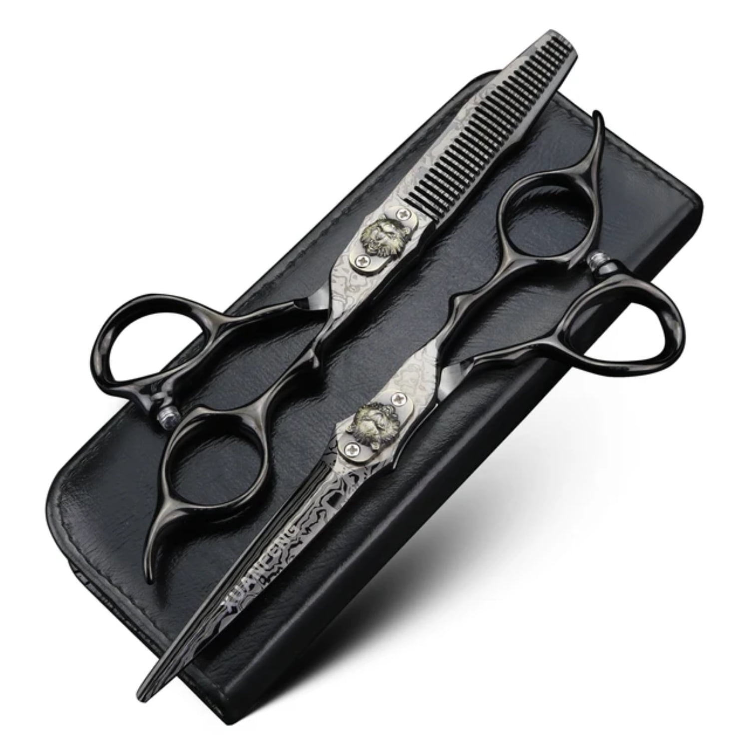 LCANCN XUANFENG 6 inch Damascus Barber‘s Scissors Hair Gallery Styling ...
