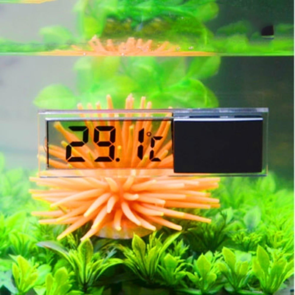 LCD 3D Digital Electronic Temperature Measurement Fish Tank Temp Meter ...