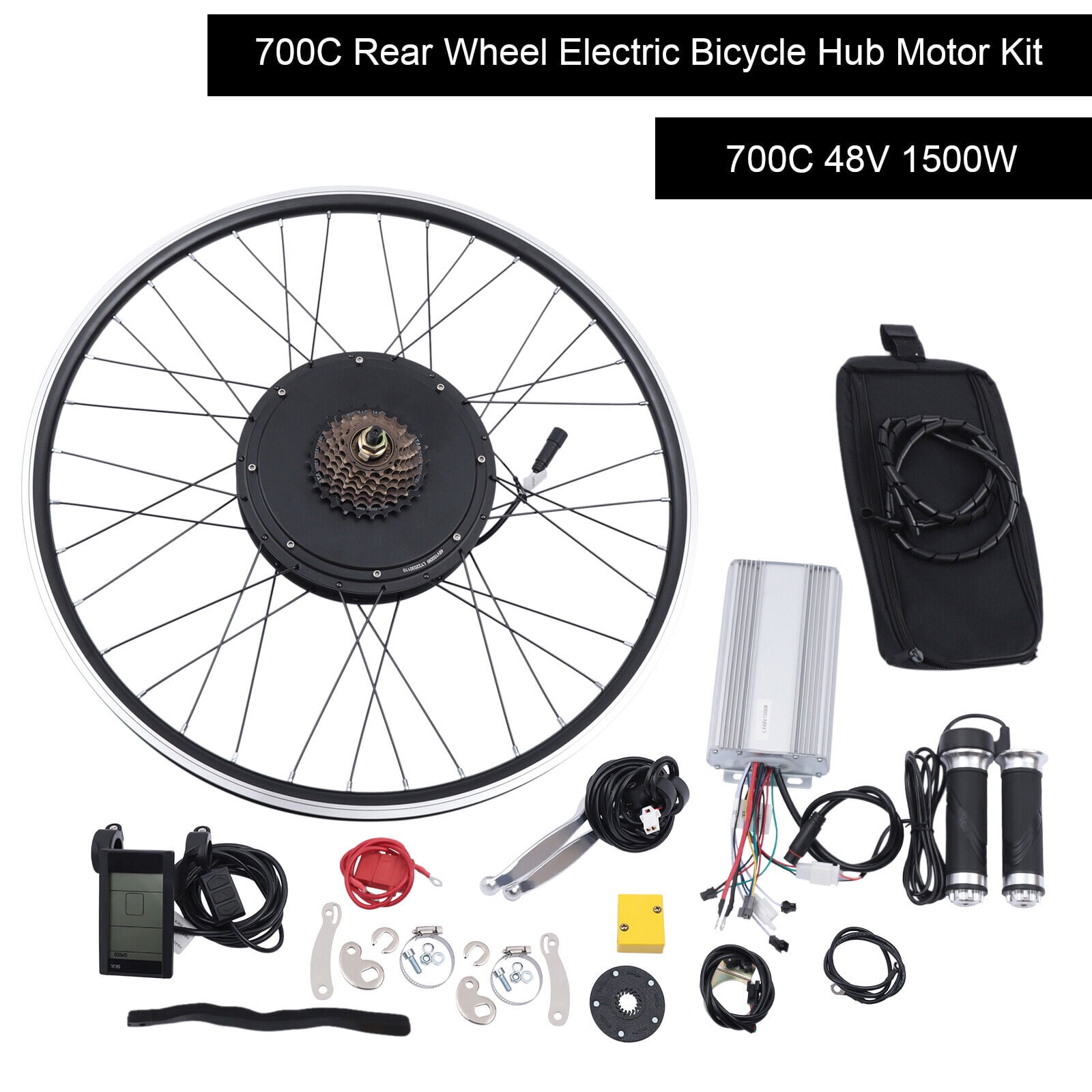 LCD 700C 48V 1500W Rear Wheel E-Bike Electric Bicycle Hub Motor ...
