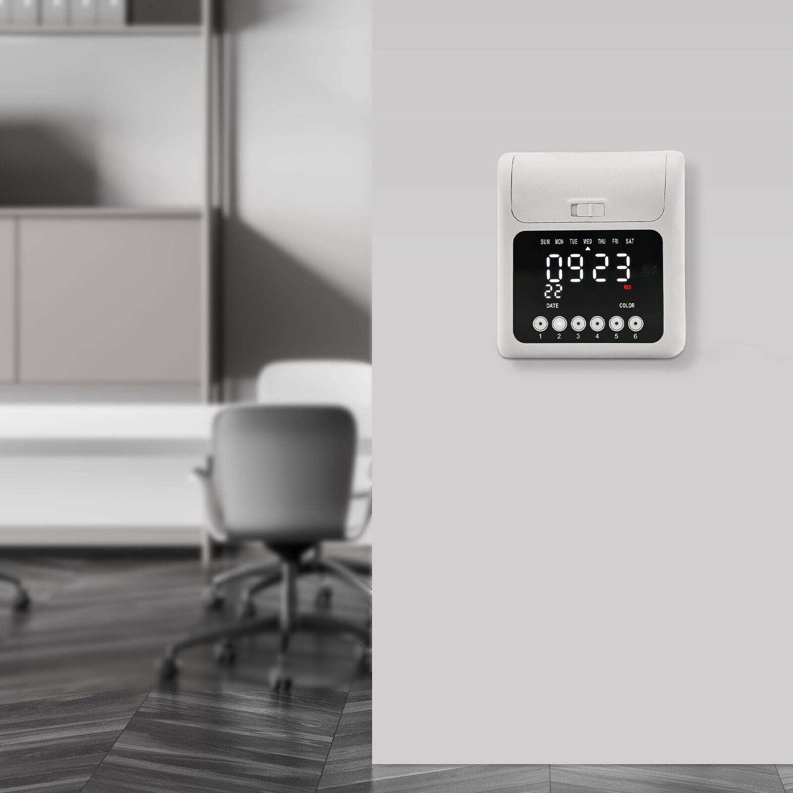 LCD Attendance Punch Time Clock Recorder with 50 Time Cards Check in ...