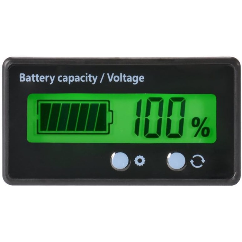 LCD Battery Capacity Monitor Gauge Meter,Waterproof 12V/24V/36V/48V ...