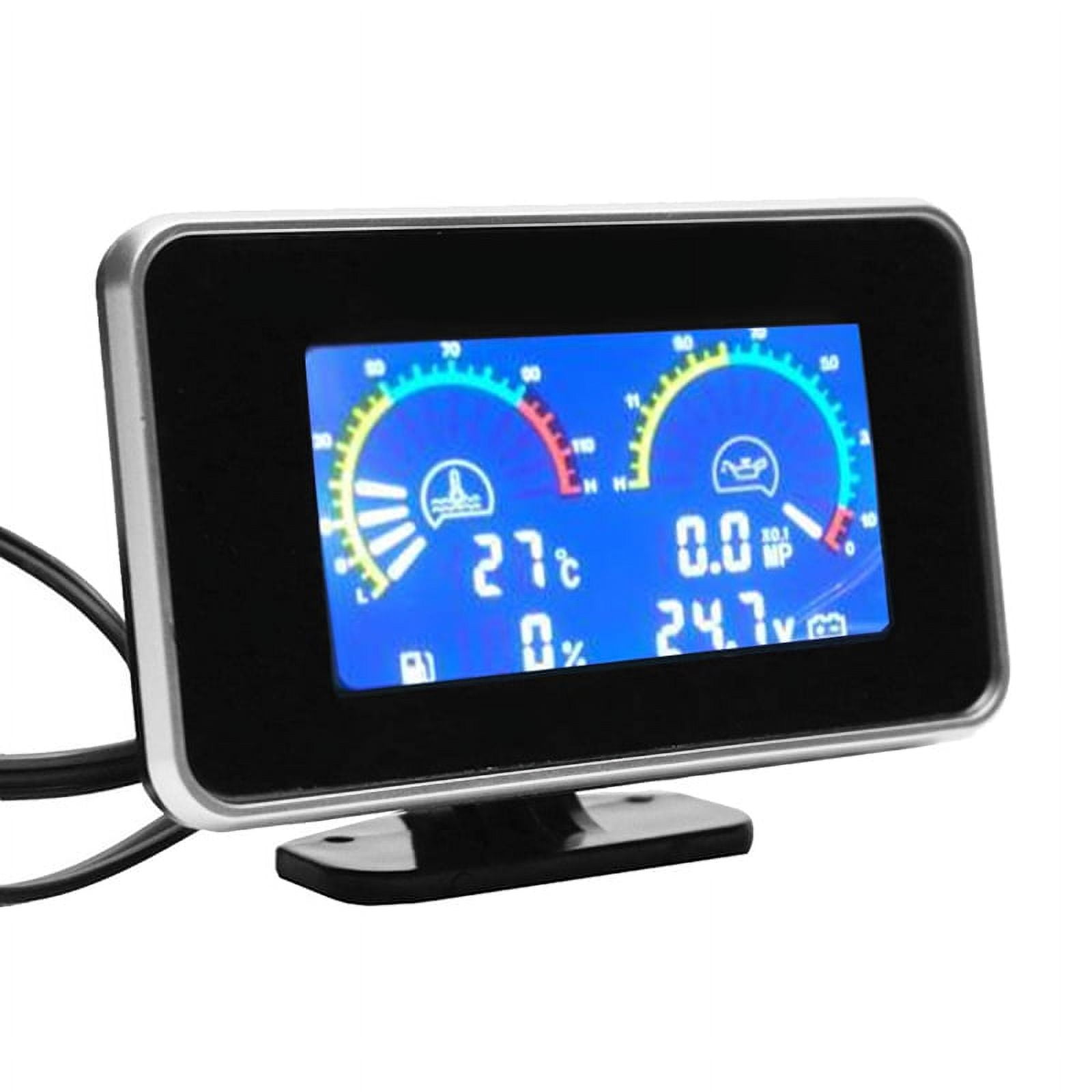 LCD Car Digital Oil Pressure Gauge Display Sensor Instrument Panel ...