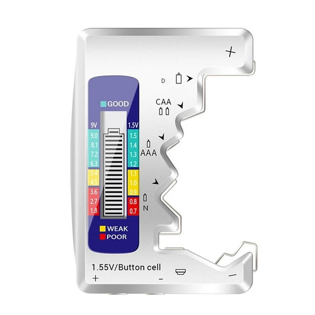 LCD Digital Battery Tester AA/AAA/9V/1.5V Button Cell Battery Capacity ...