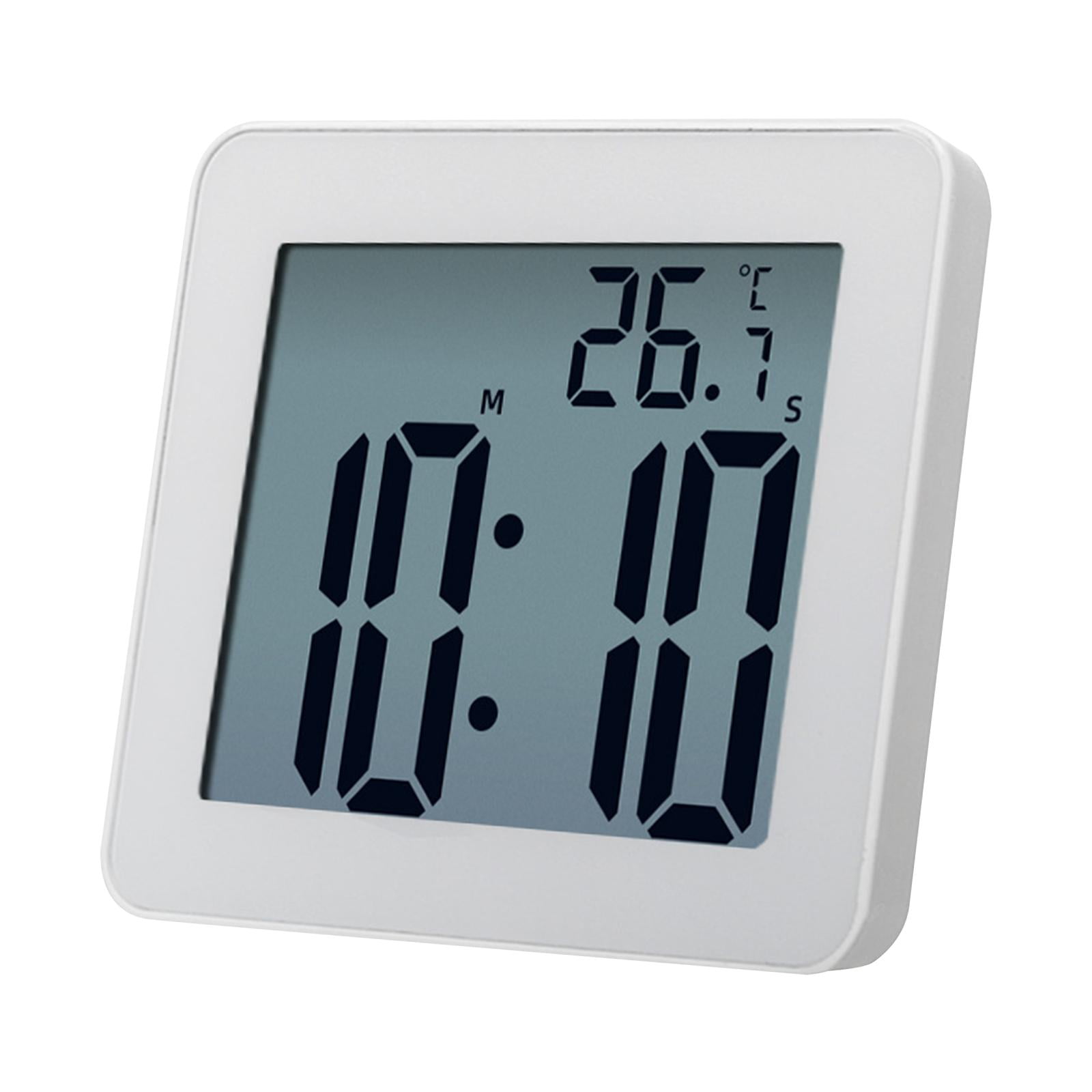 LCD Digital , Bedside Clock with Temperature Display, Non Ticking, LED ...