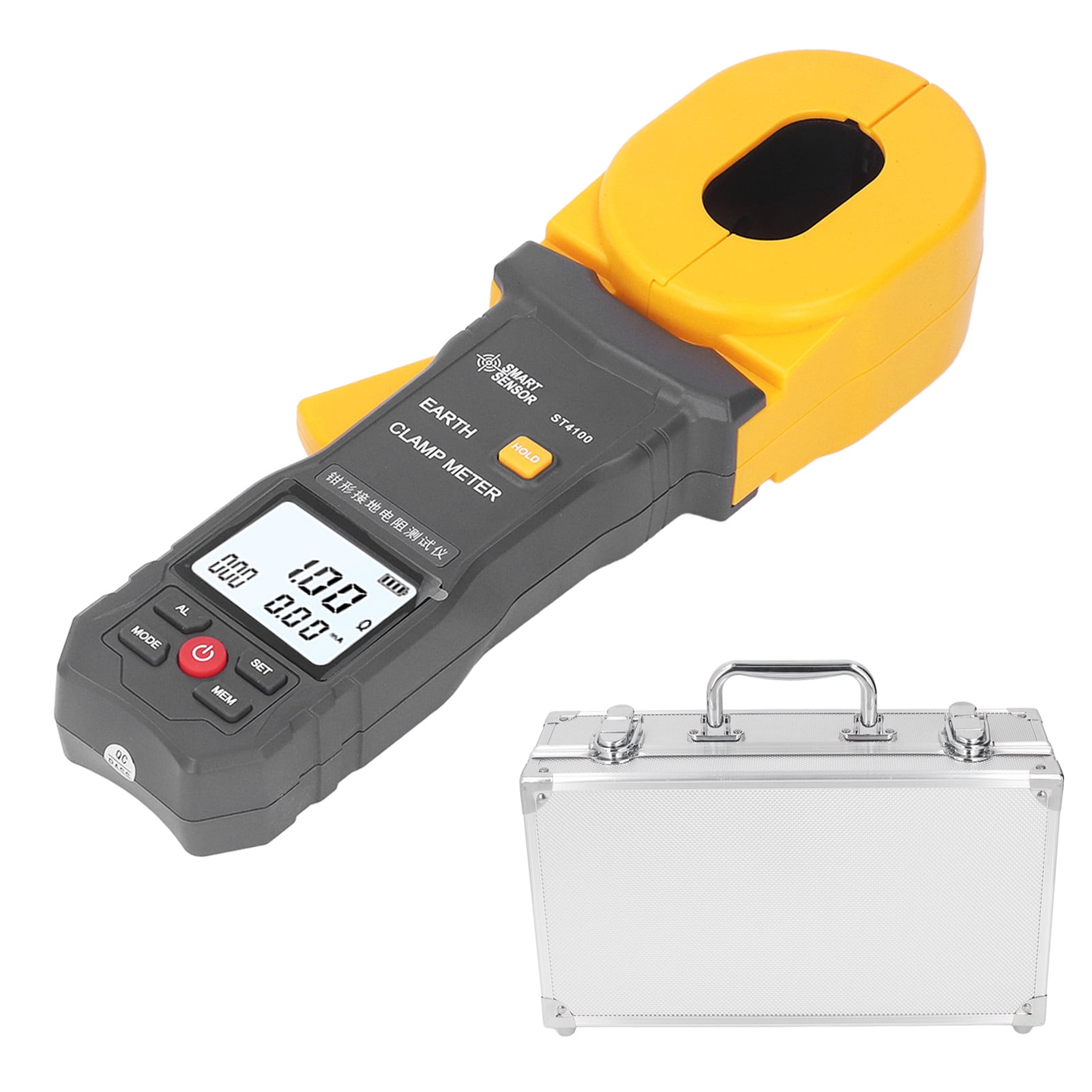 LCD Digital Clamp Ground Resistance Meter with Auto Power Off - Clamp ...